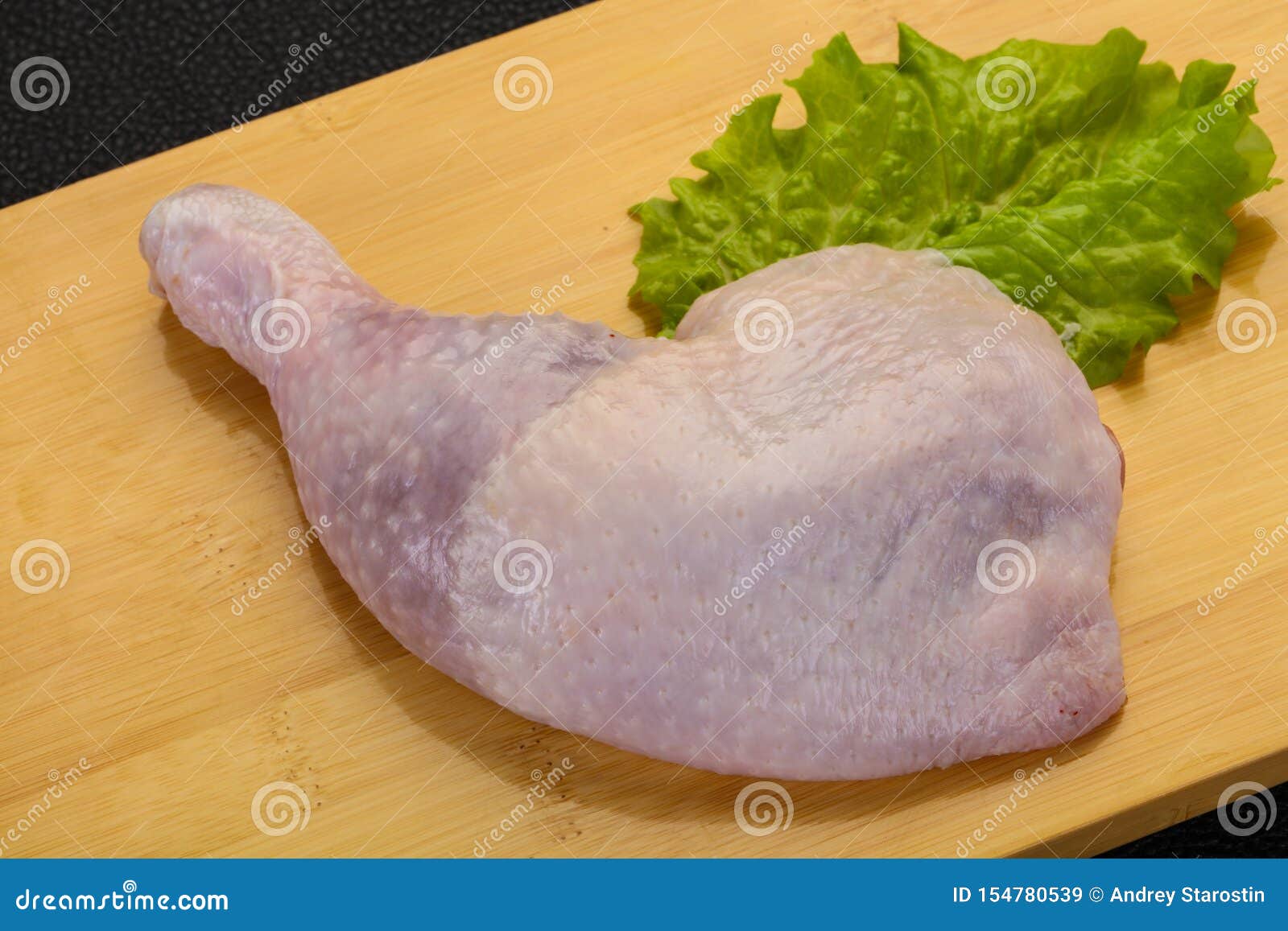 Raw chicken leg stock image. Image of healthy, uncooked - 154780539
