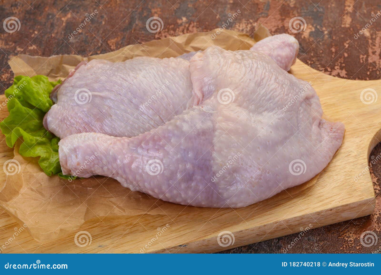 Raw chicken leg stock photo. Image of drumstick, ingredient - 182740218