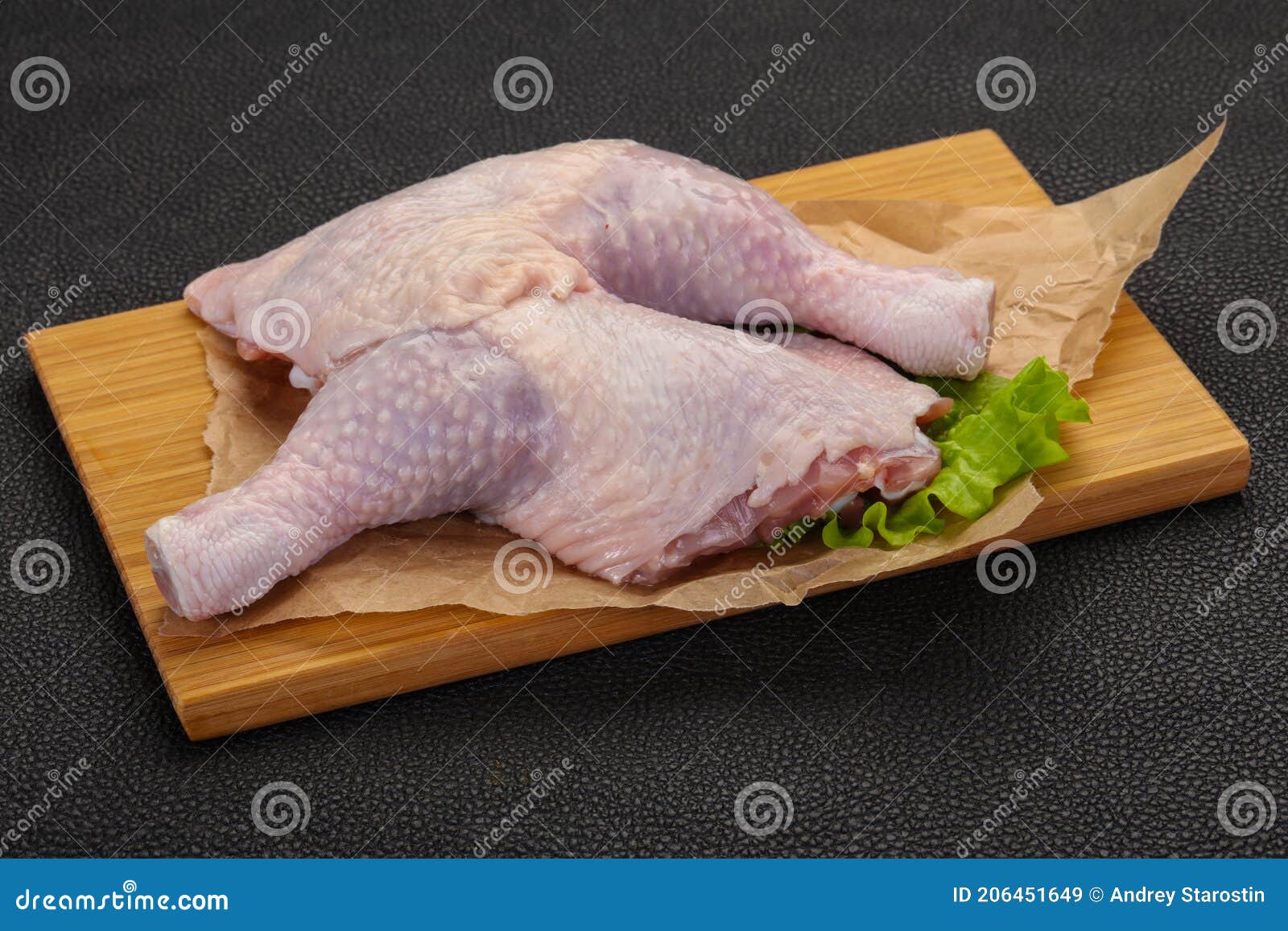 Raw chicken leg stock image. Image of quarter, fresh - 206451649