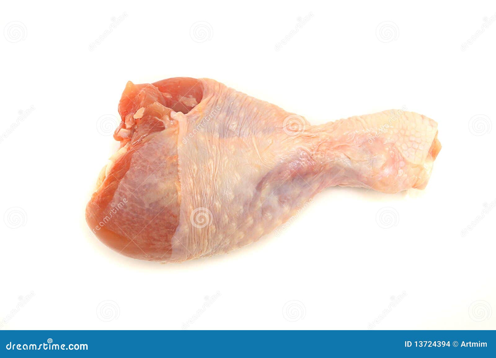 Raw Chicken Leg on White Background Stock Photo - Image of eating, meat ...