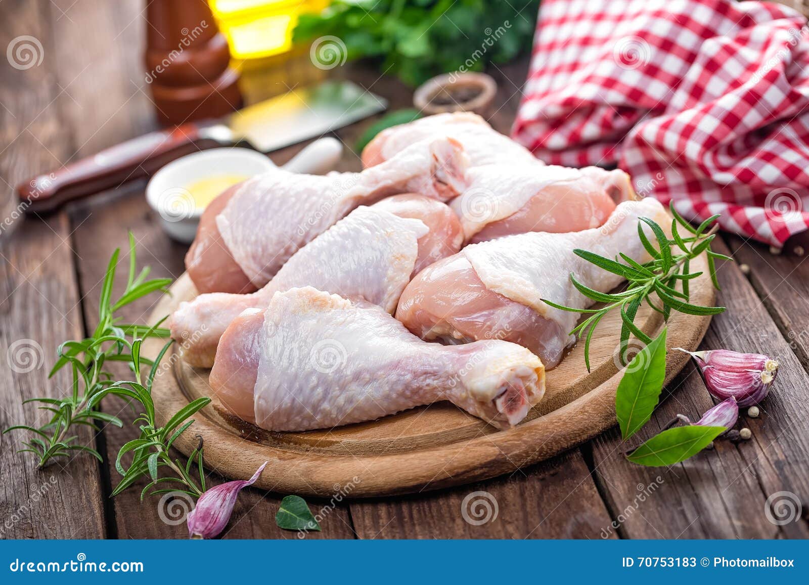 Raw chicken legs stock image. Image of garlic, cooking - 70753183