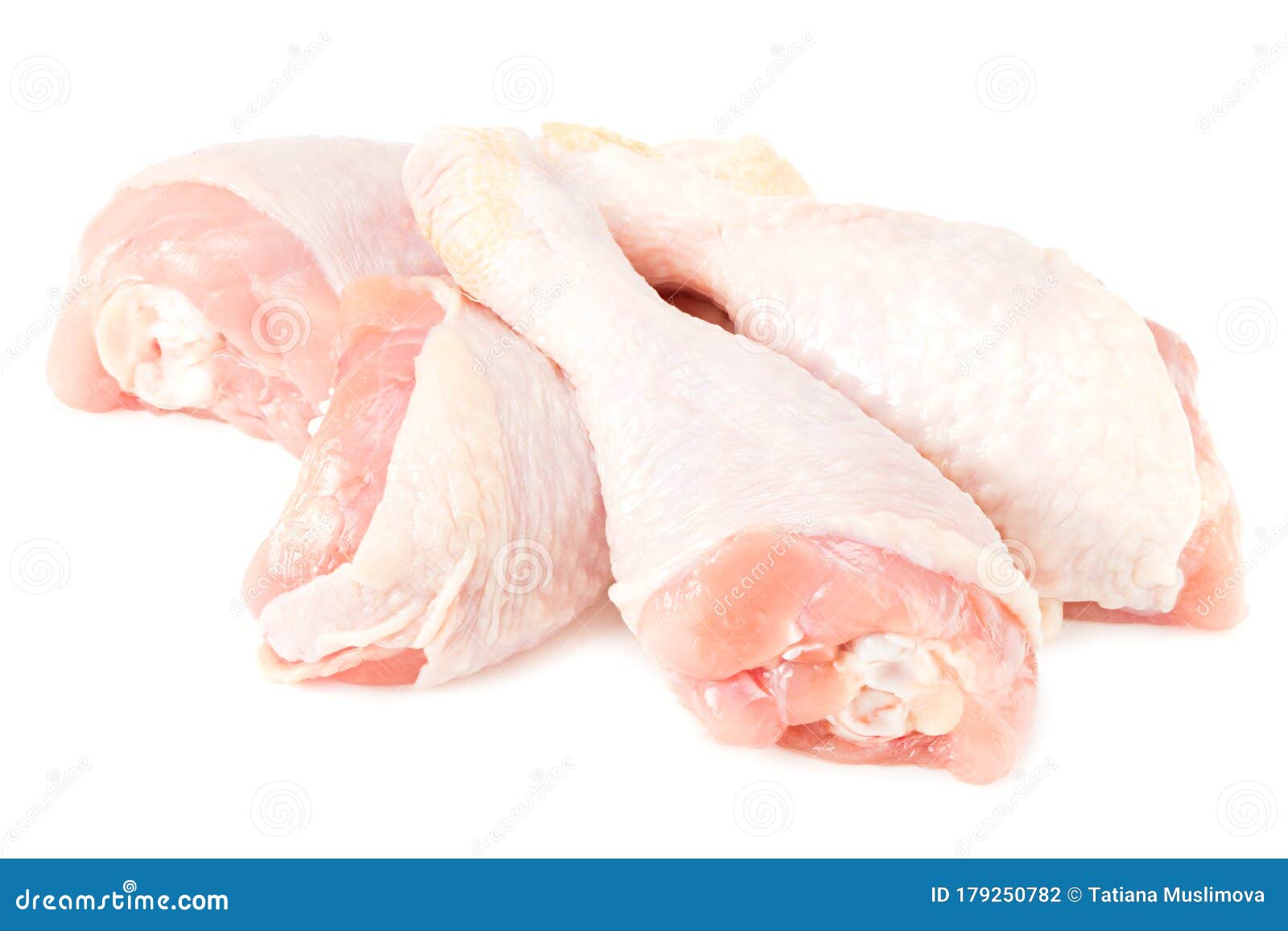Raw Chicken Legs Isolated on White Background Stock Photo - Image of ...
