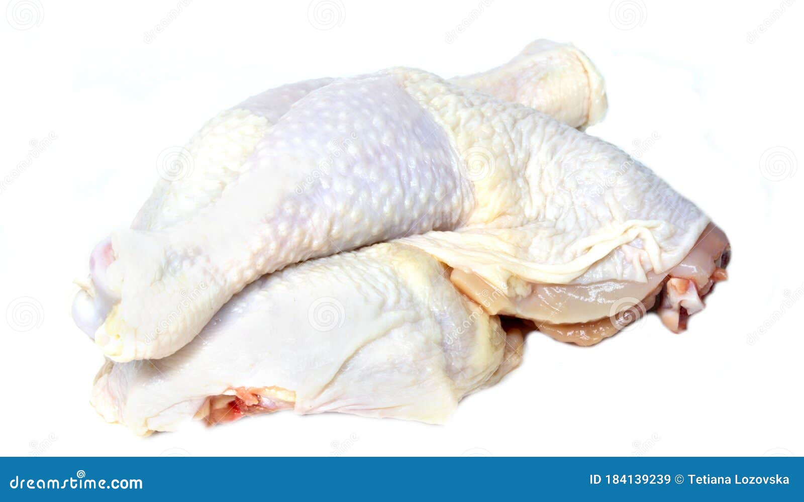 Raw Chicken on a White Background Stock Image - Image of product ...