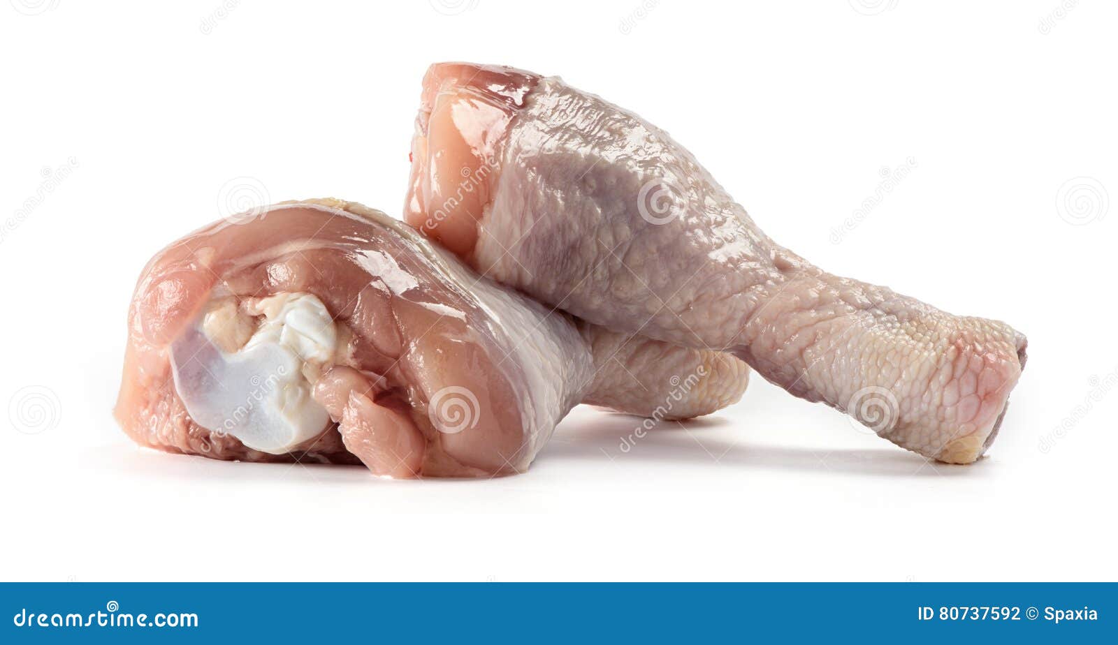 Raw Chicken Legs on White Background Stock Photo - Image of protein ...
