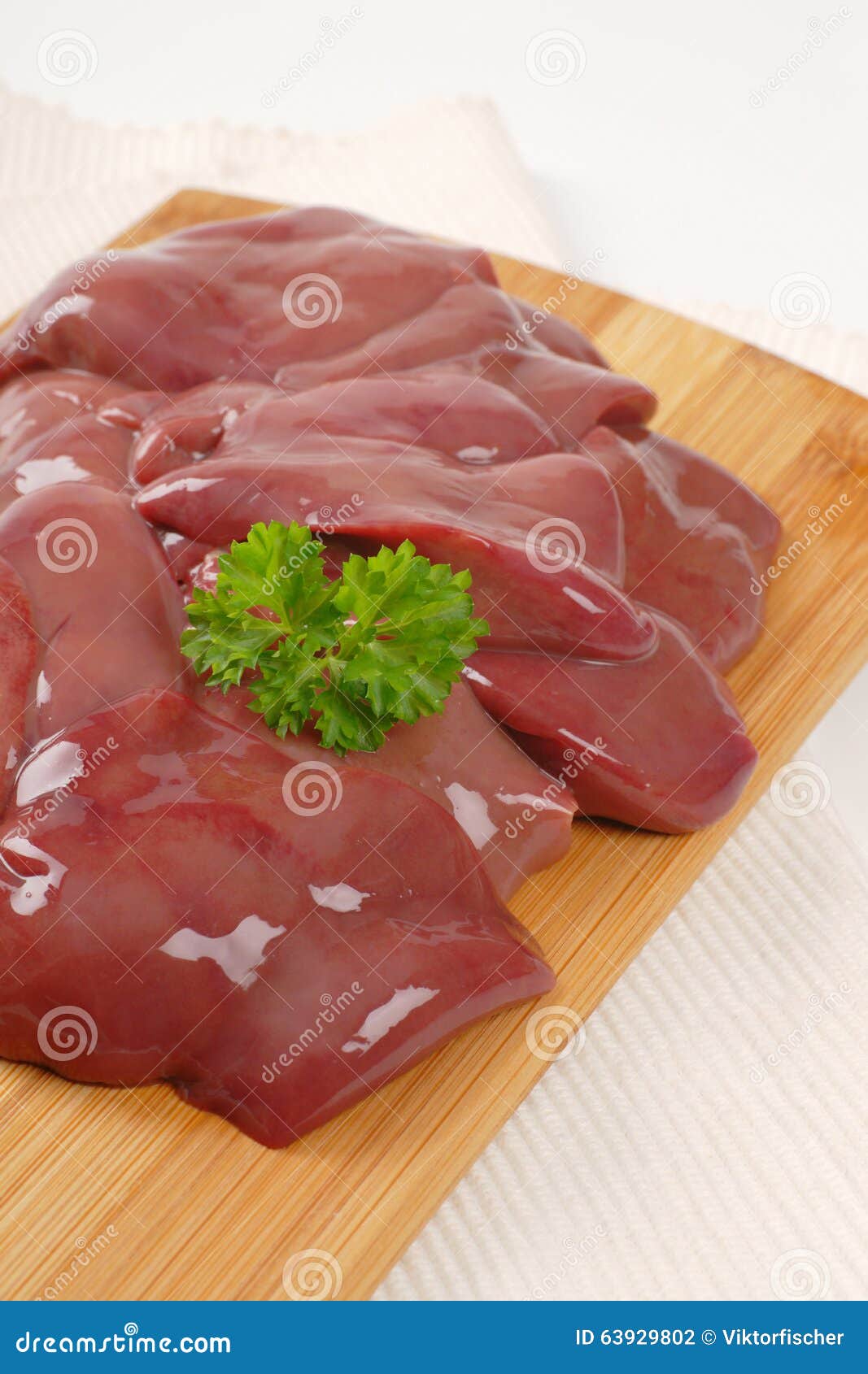 Raw chicken liver stock photo. Image of wooden, fillet - 63929802