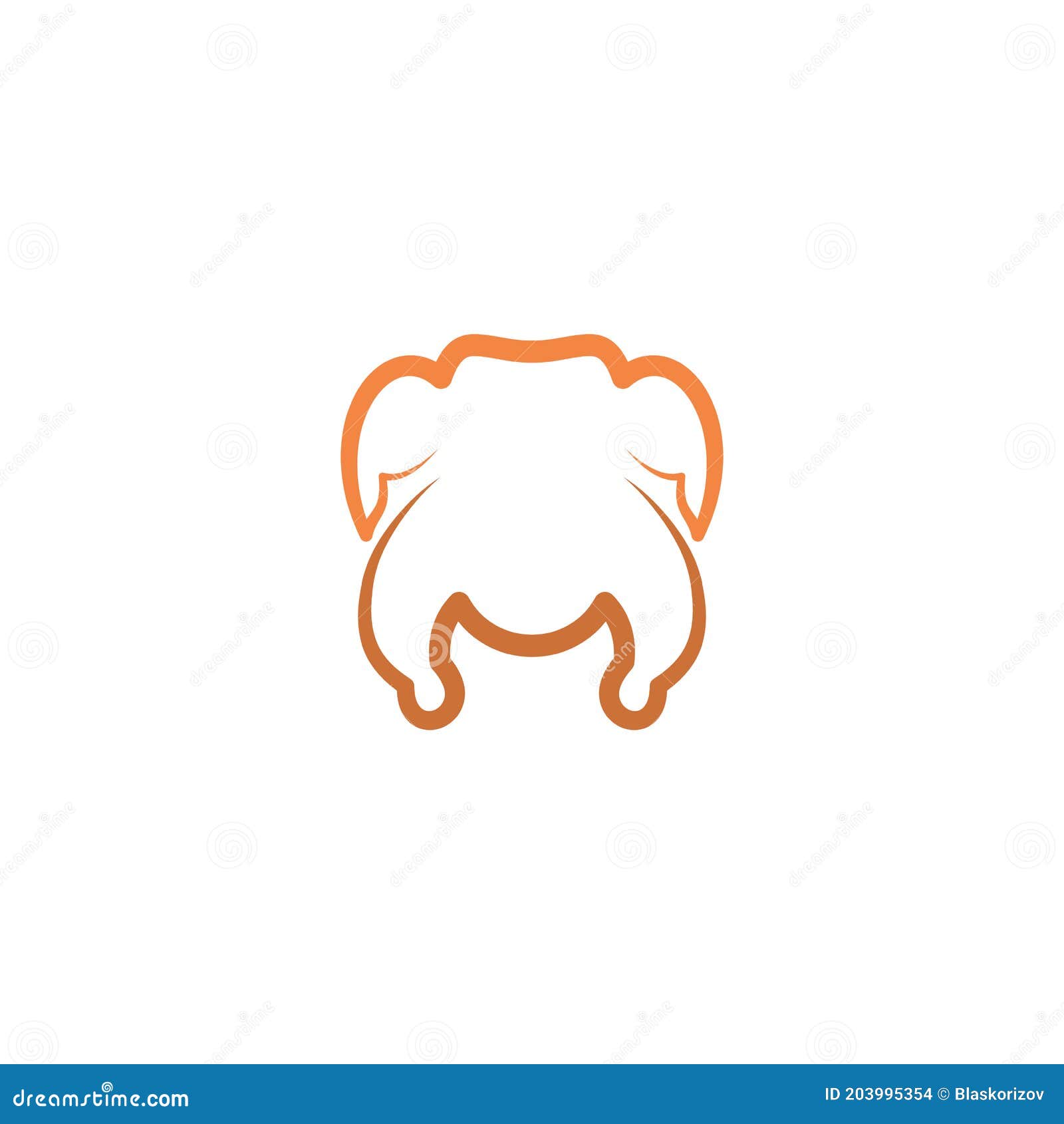Raw Chicken Meat Vector Icon Symbol Sign Element Stock Vector ...