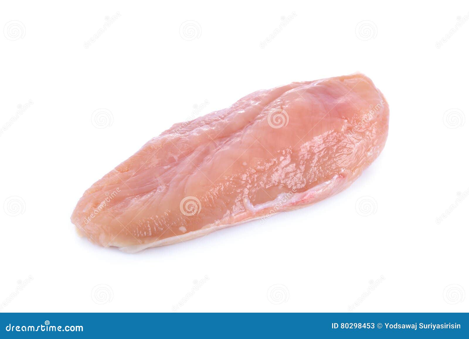 Raw Chicken Meat on White Background Stock Image - Image of pink ...