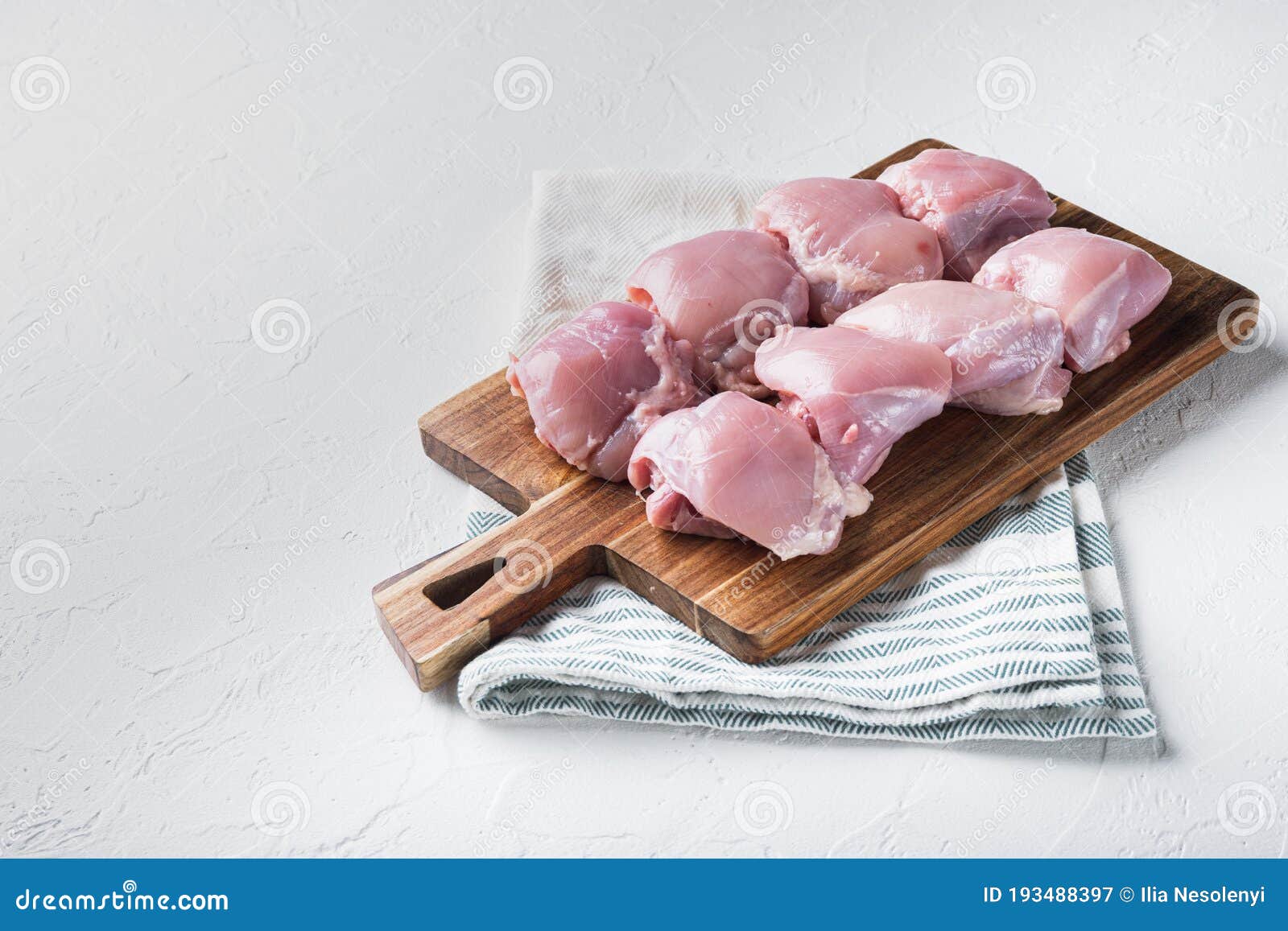 Raw Chicken Meat on White Backgroundwith Space for Text Stock Image ...