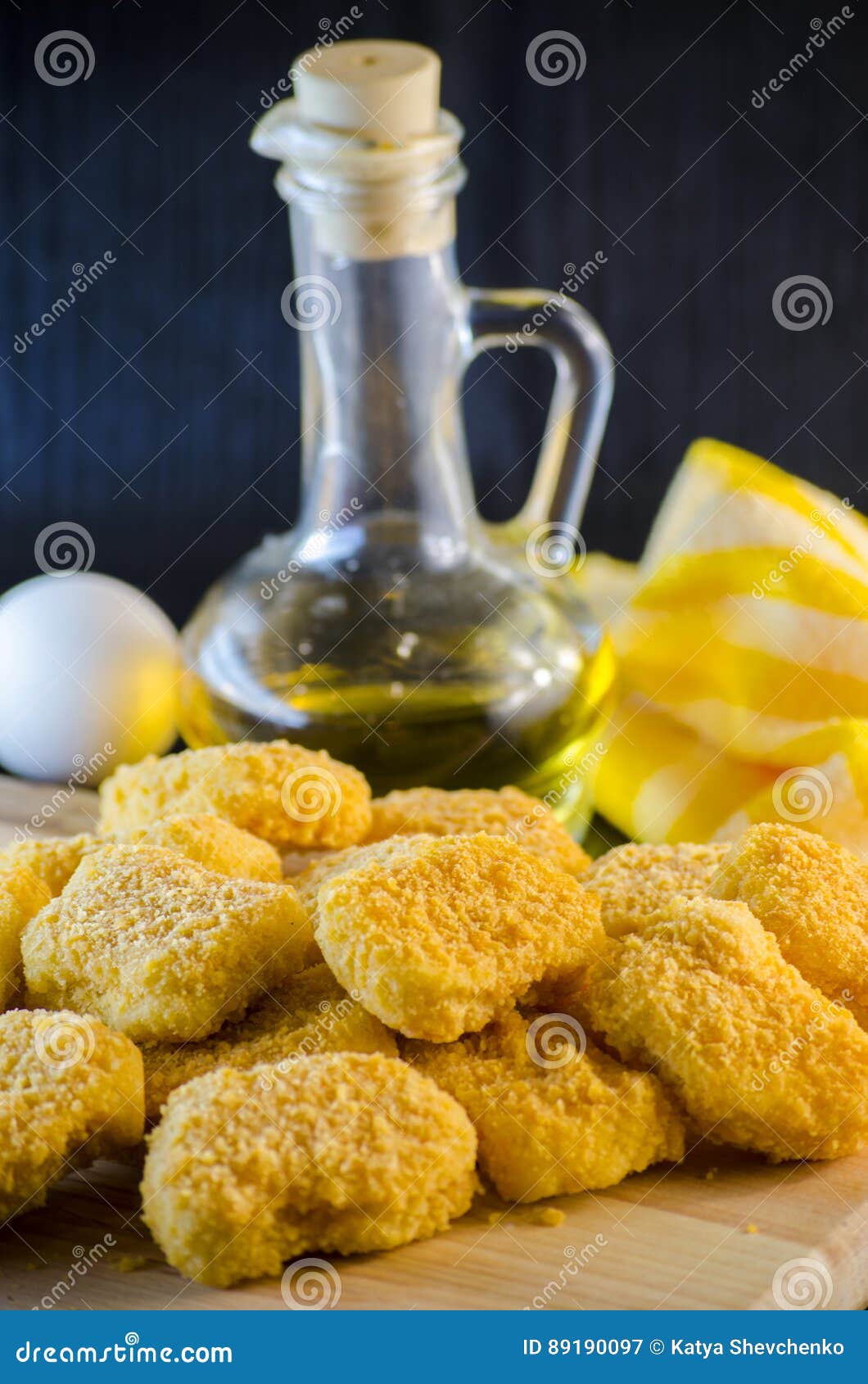 Raw chicken nuggets stock image. Image of junkfood, black - 89190097