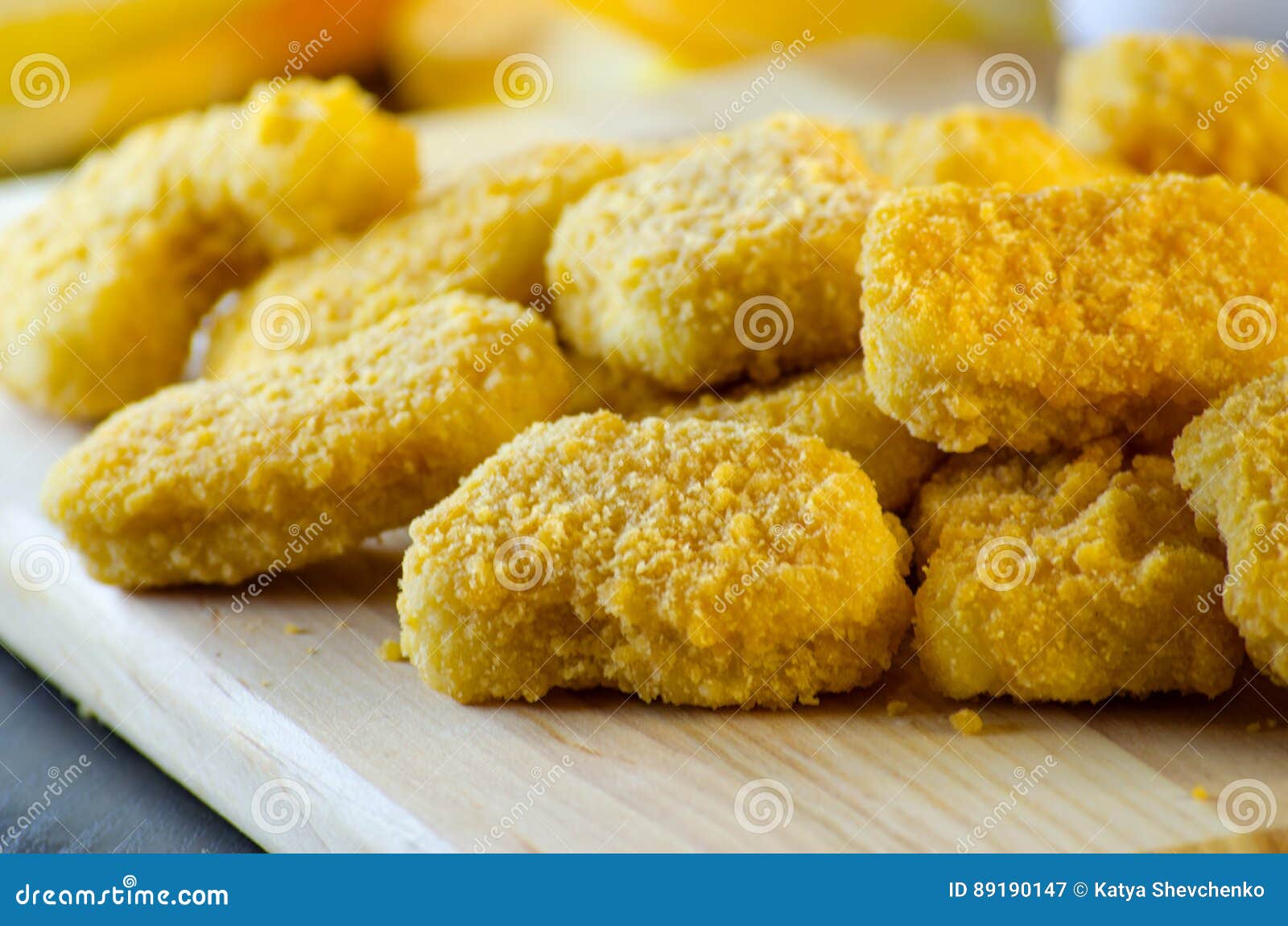 Raw chicken nuggets stock image. Image of frying, fillets - 89190147