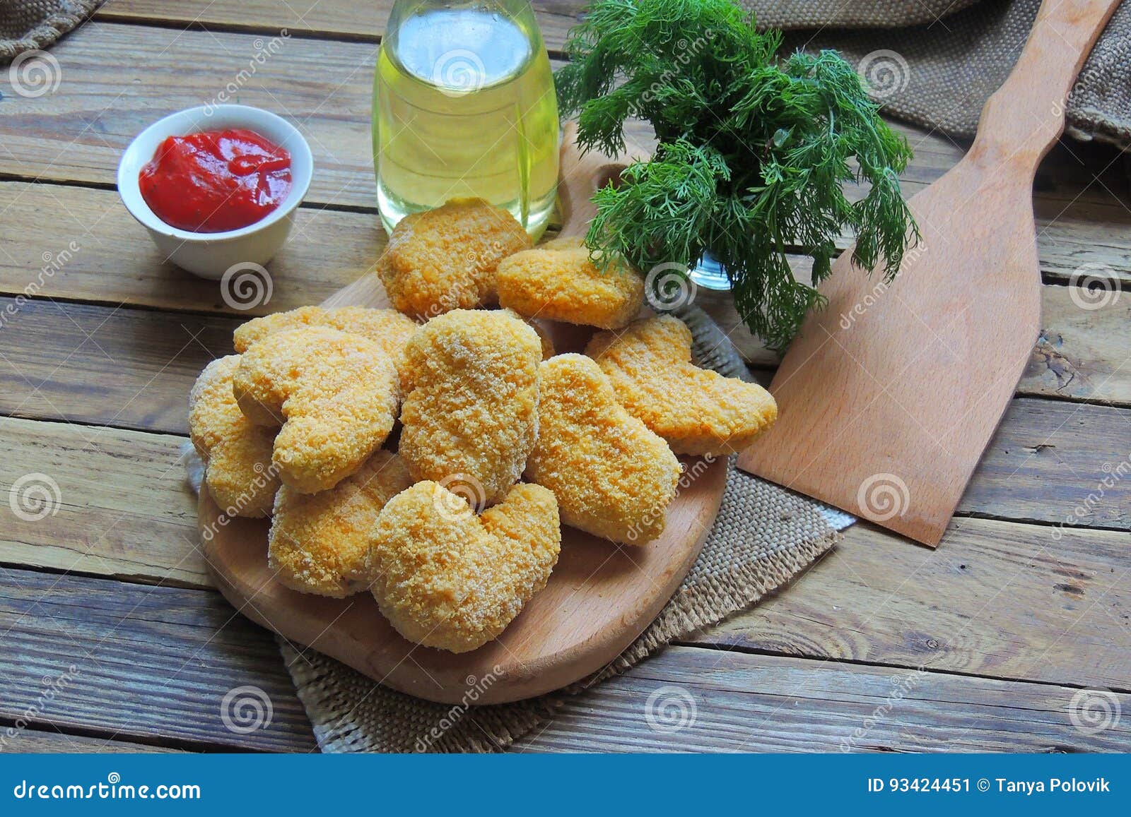 Raw chicken nuggets stock image. Image of chicken, brown - 93424451