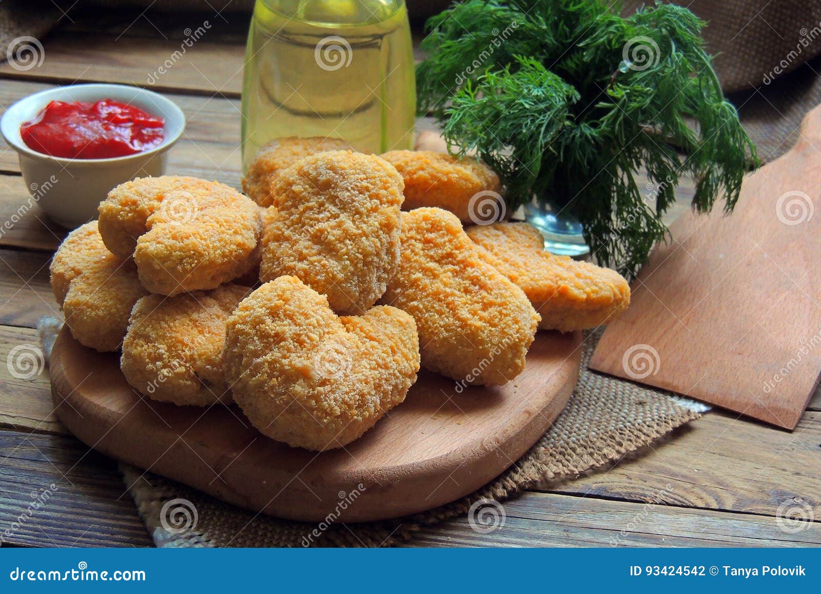 Raw chicken nuggets stock photo. Image of group, grain - 93424542