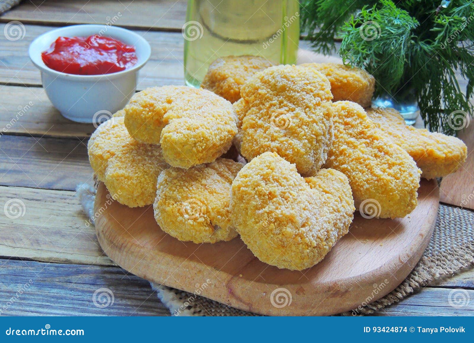 Raw chicken nuggets stock photo. Image of fast, frozen - 93424874