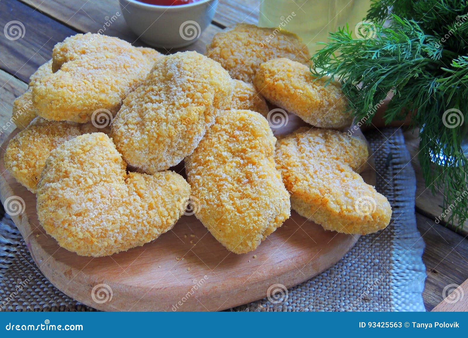 Raw chicken nuggets stock image. Image of gold, backgrounds - 93425563