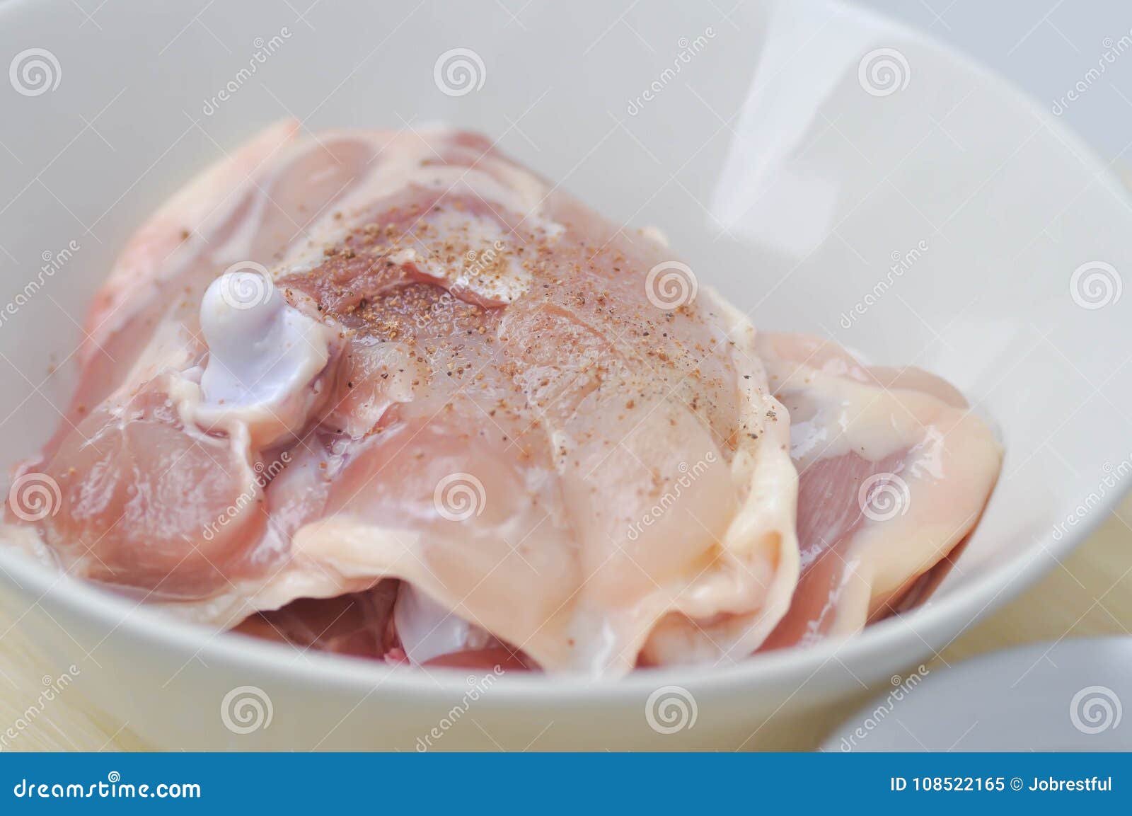 Raw chicken dish stock image. Image of bowl, ingredient - 108522165