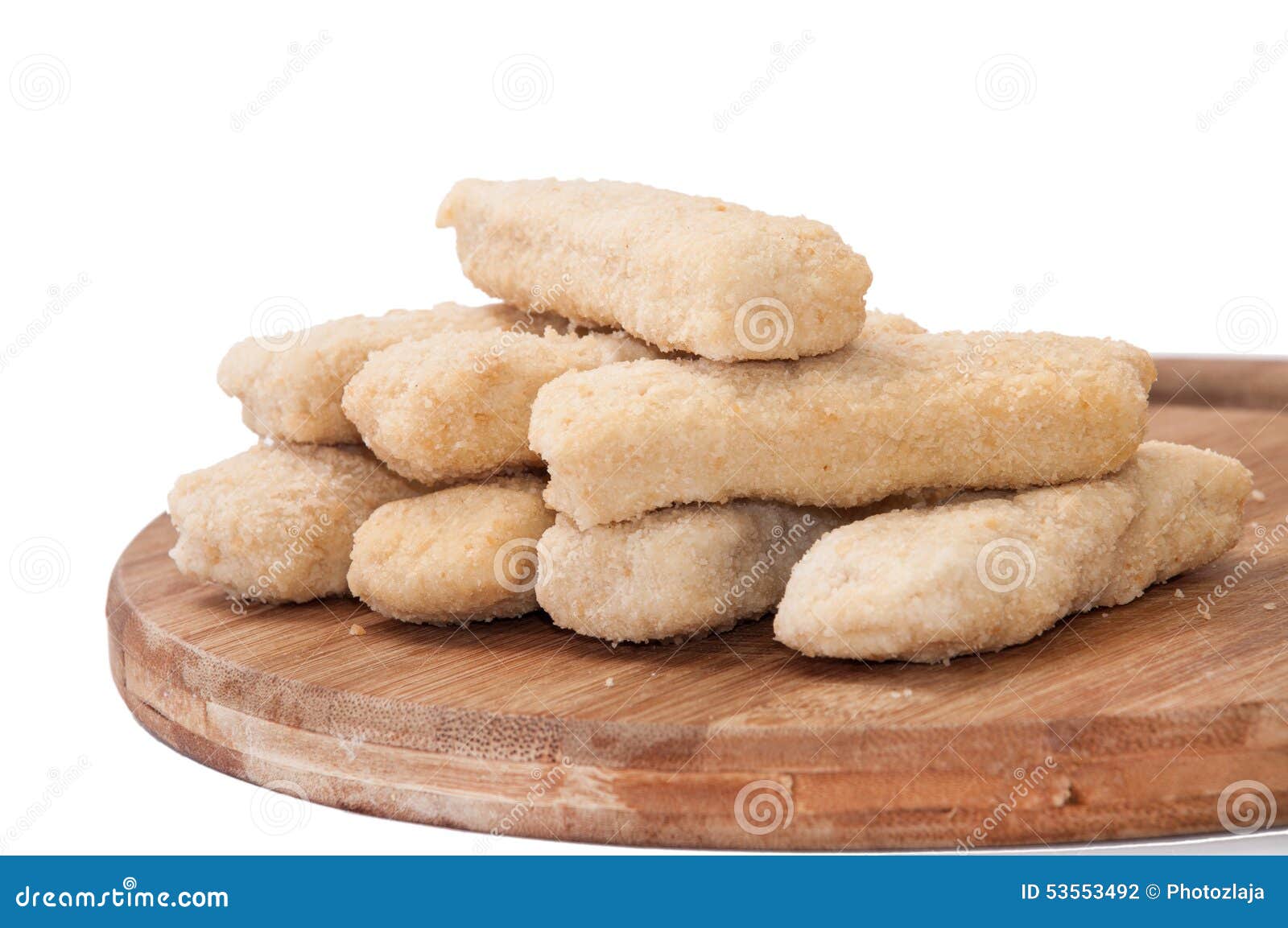 Raw Chicken Sticks on the Wooden Board Stock Photo - Image of plate ...