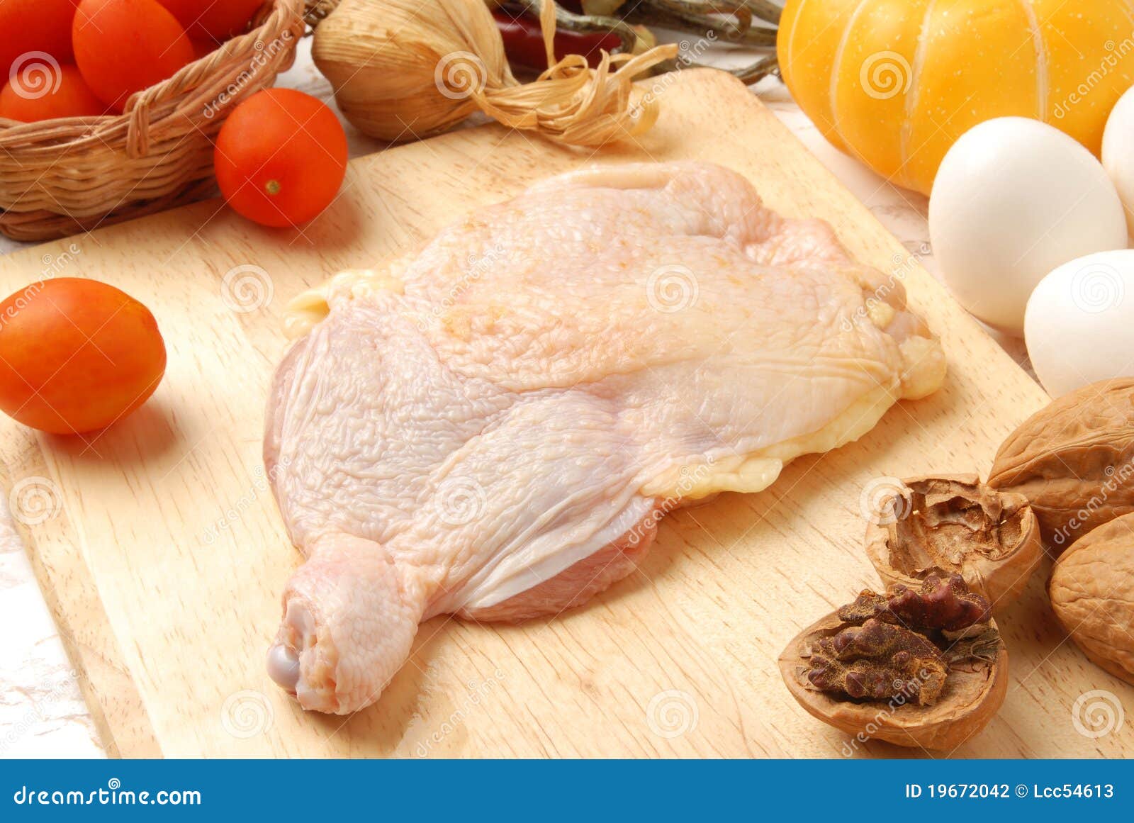 Raw chicken thigh stock photo. Image of dinner, farm - 19672042
