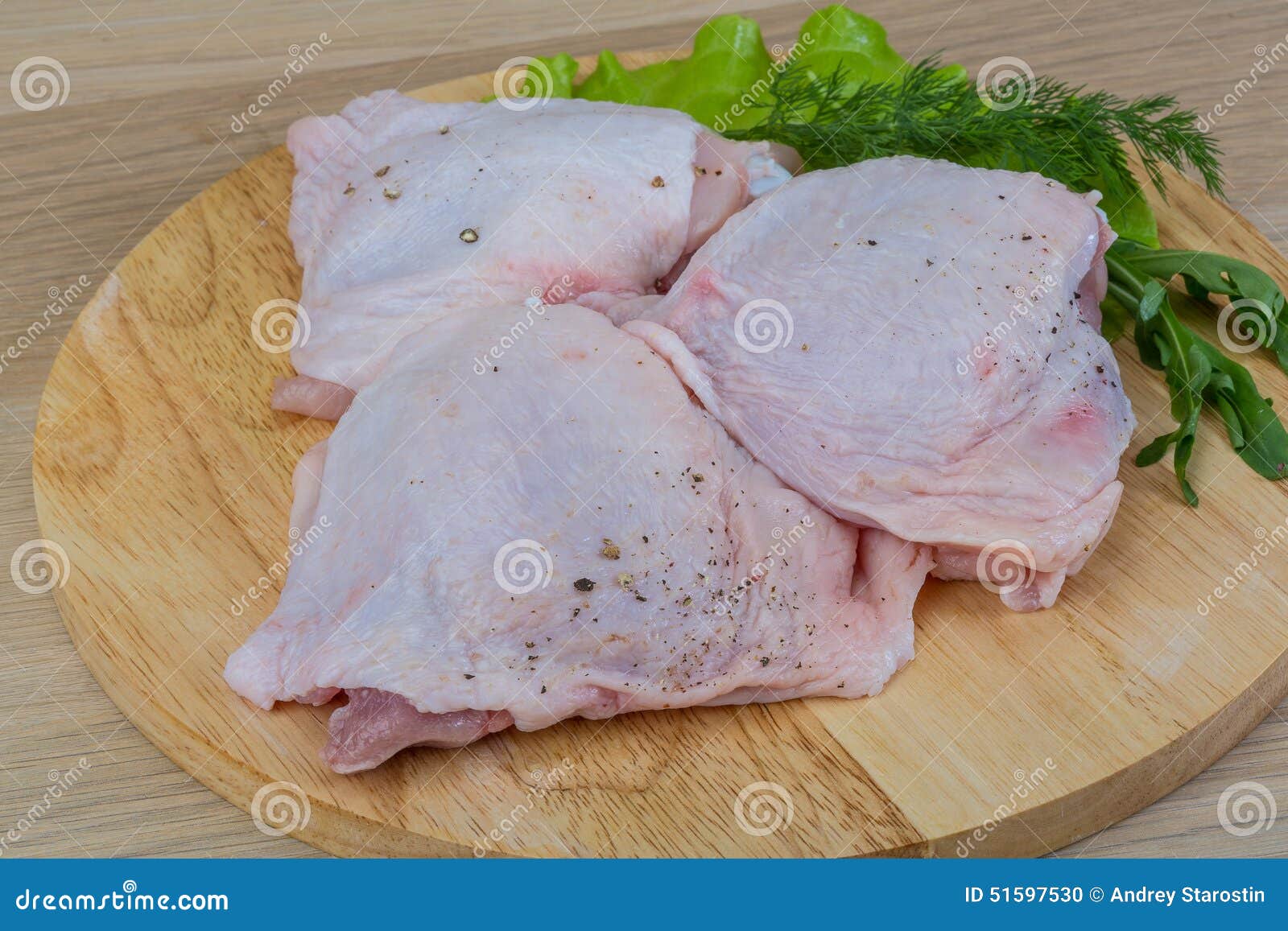 Raw chicken thighs stock photo. Image of kitchen, healthy - 51597530