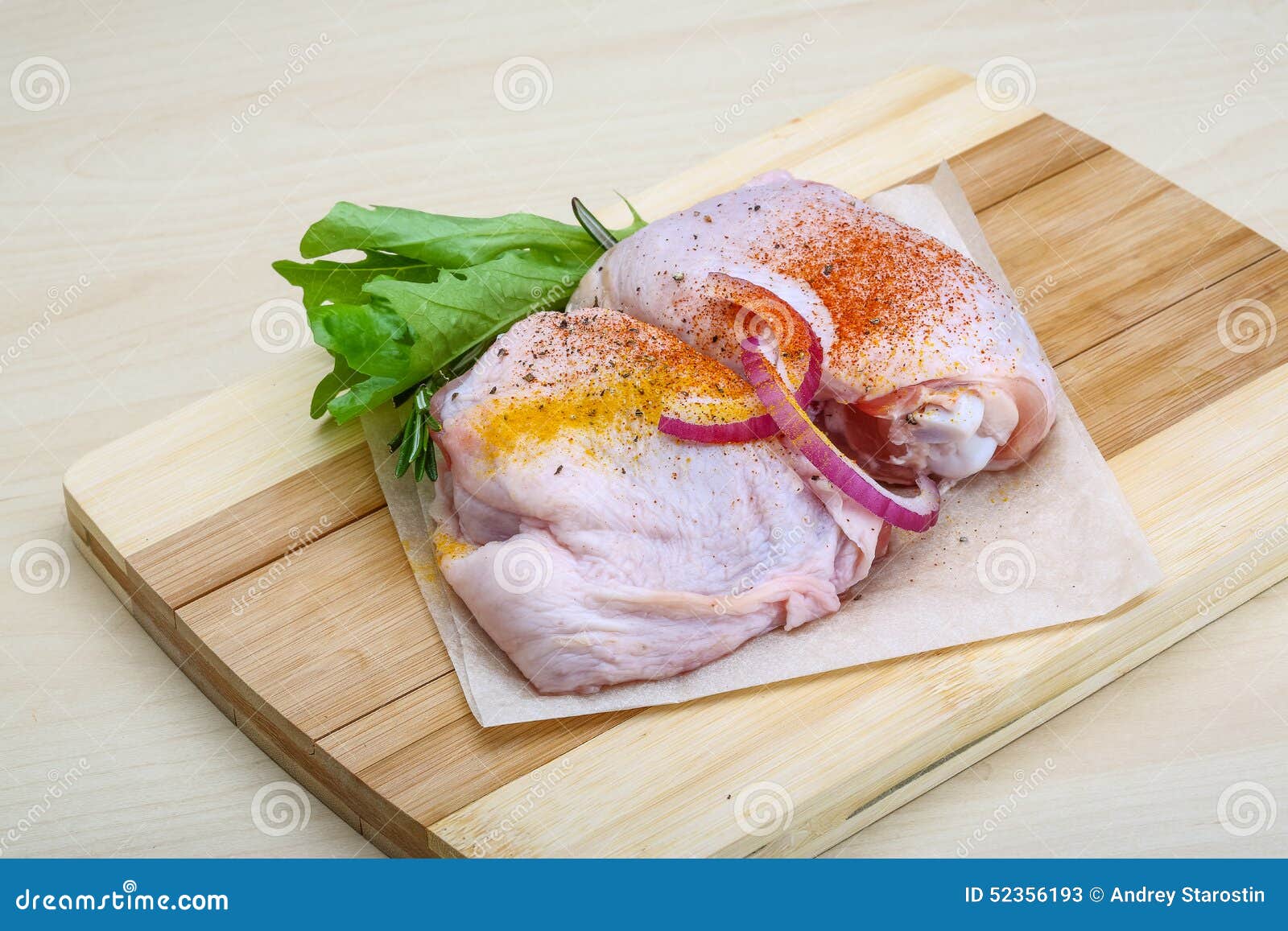 Raw chicken thights stock image. Image of gourmet, fillet - 52356193
