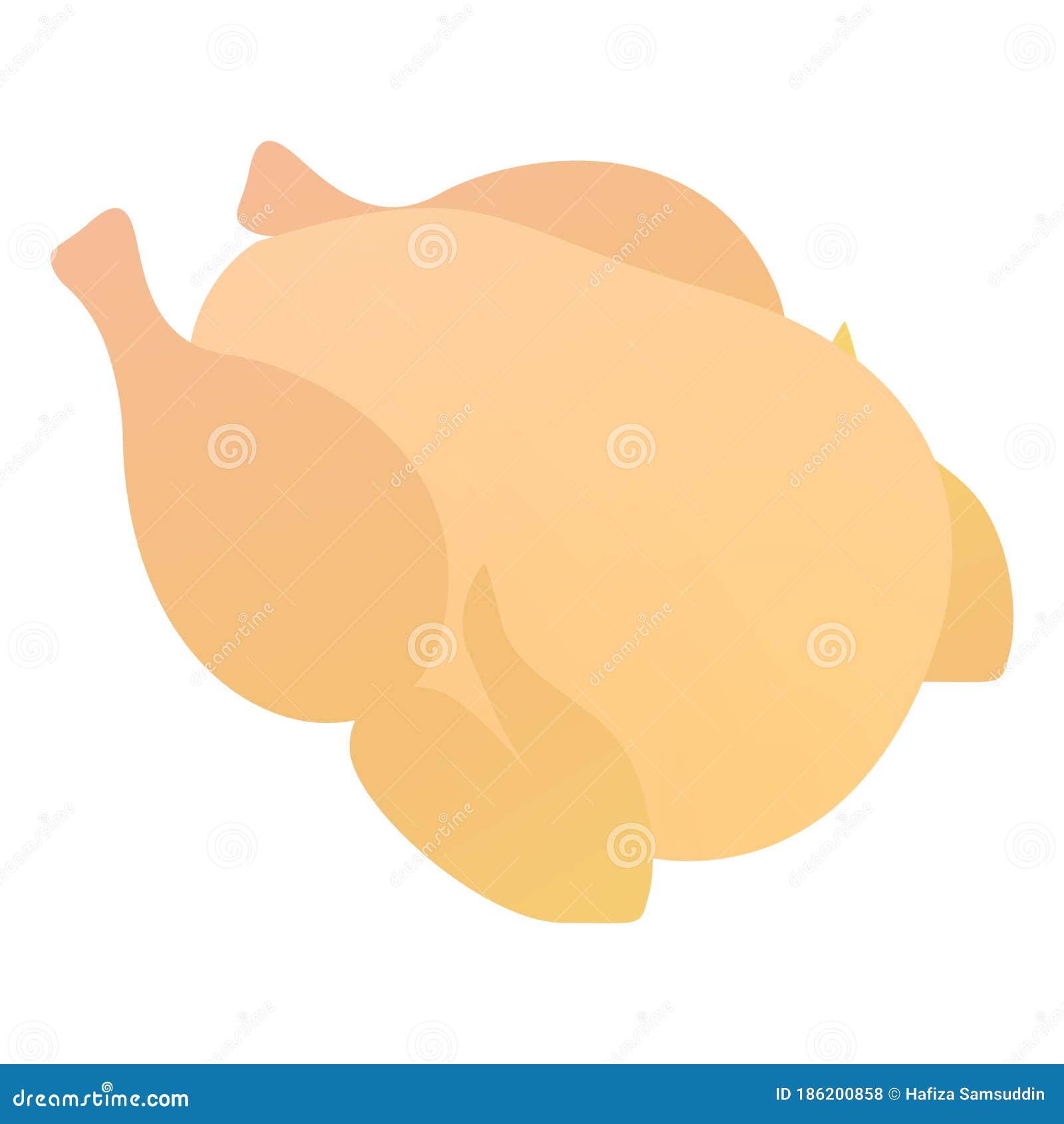 Raw Chicken. Vector Illustration Decorative Design Stock Vector ...