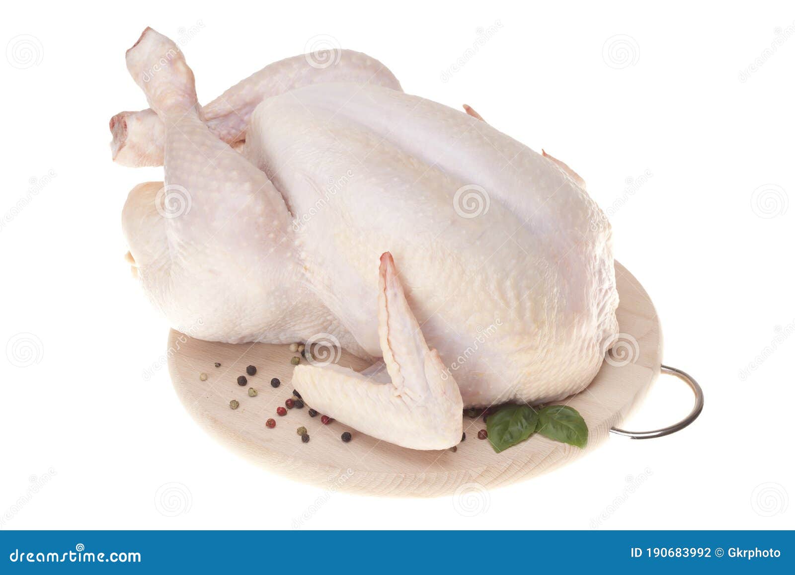 Raw chicken on white stock photo. Image of dish, poultry - 190683992