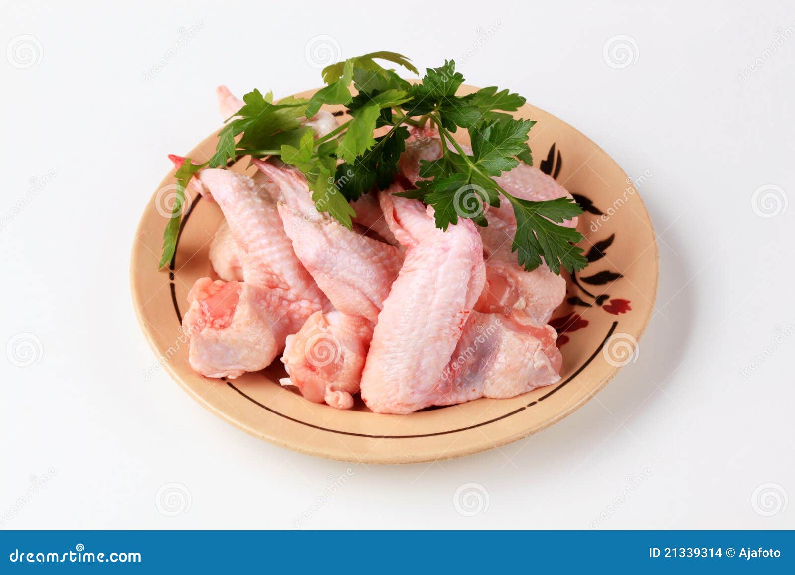 Raw chicken wings stock photo. Image of meat, plate, uncooked - 21339314