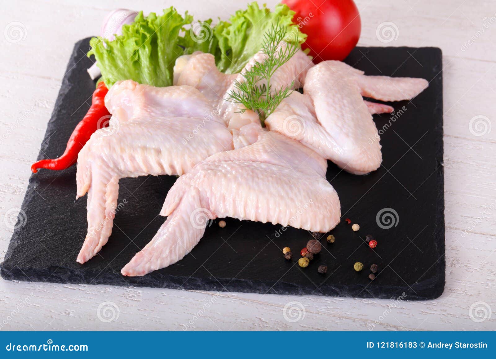 Raw chicken wings stock image. Image of muscle, tasty - 121816183