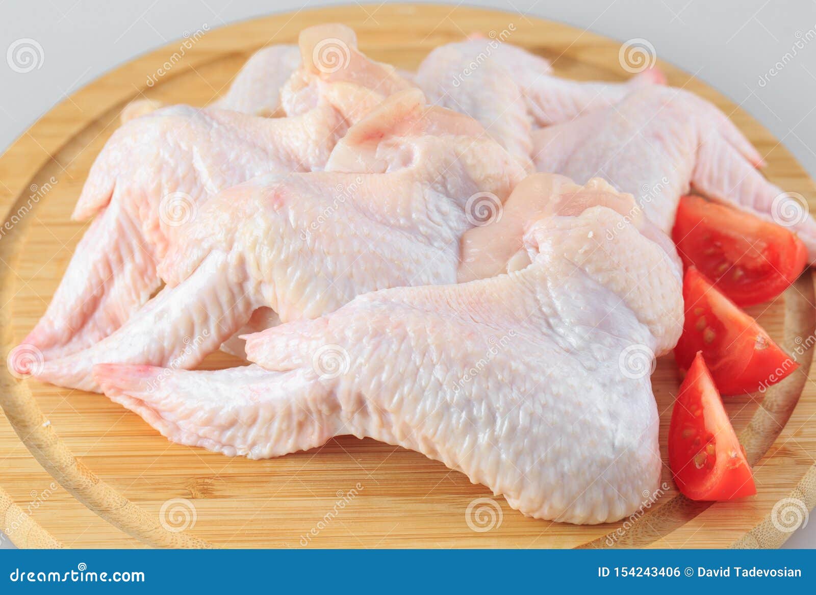 Raw Chicken Wings on a White Background Stock Photo - Image of ...