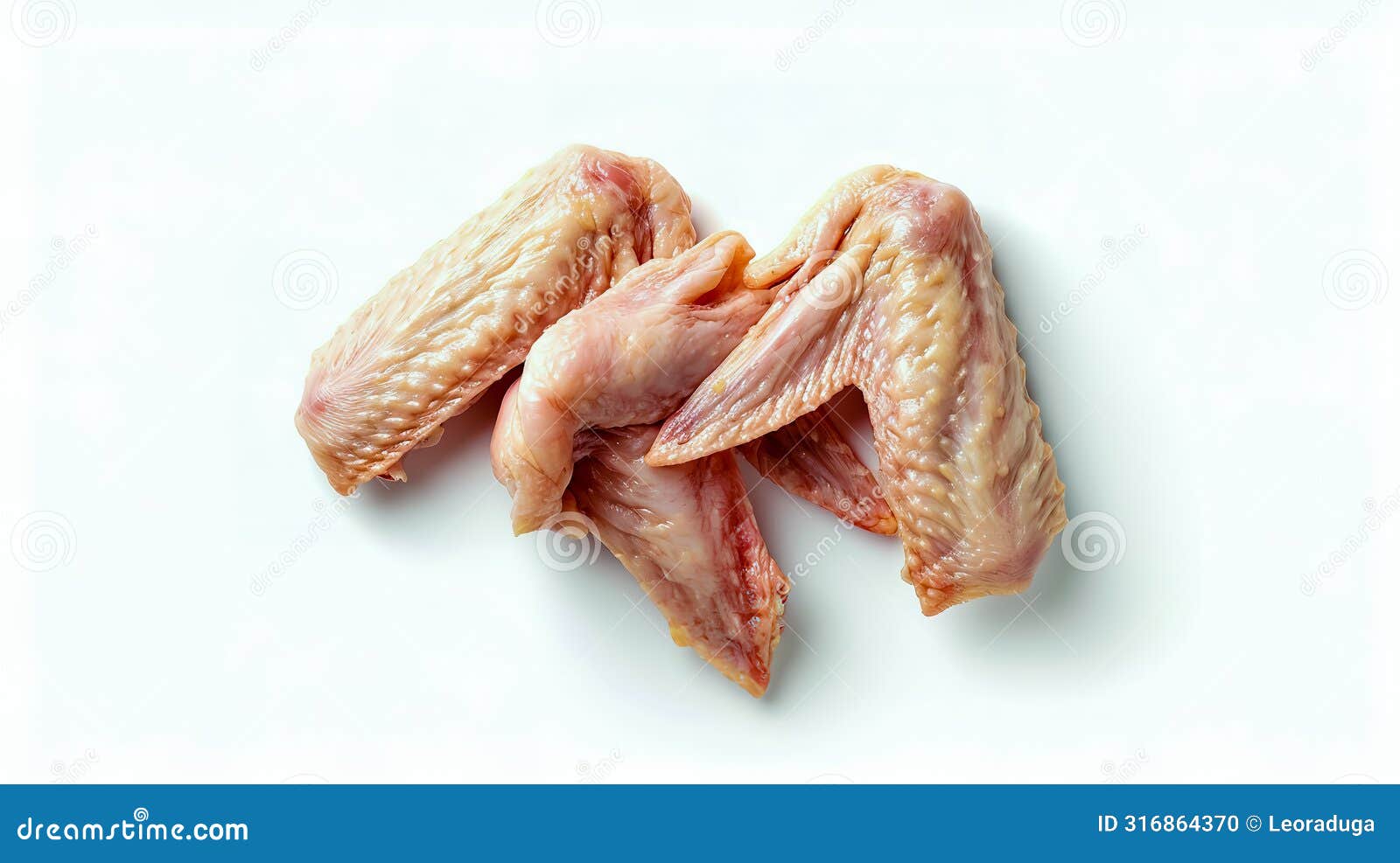 Raw Chicken Wings on White Background Stock Illustration - Illustration ...