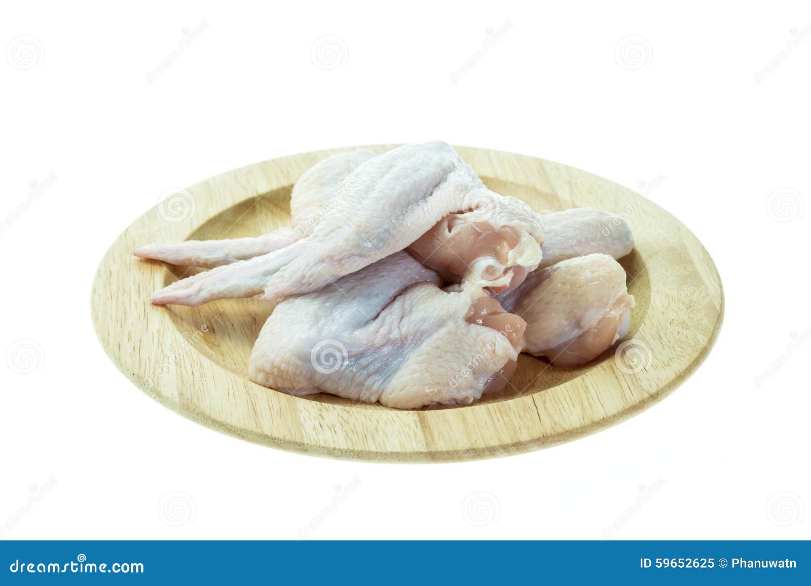 Raw Chicken Wings on a White Background Stock Image - Image of diet ...