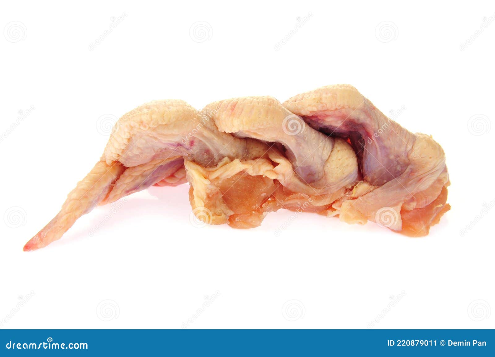 Raw Chicken Wings on a White Background Stock Image - Image of angle ...