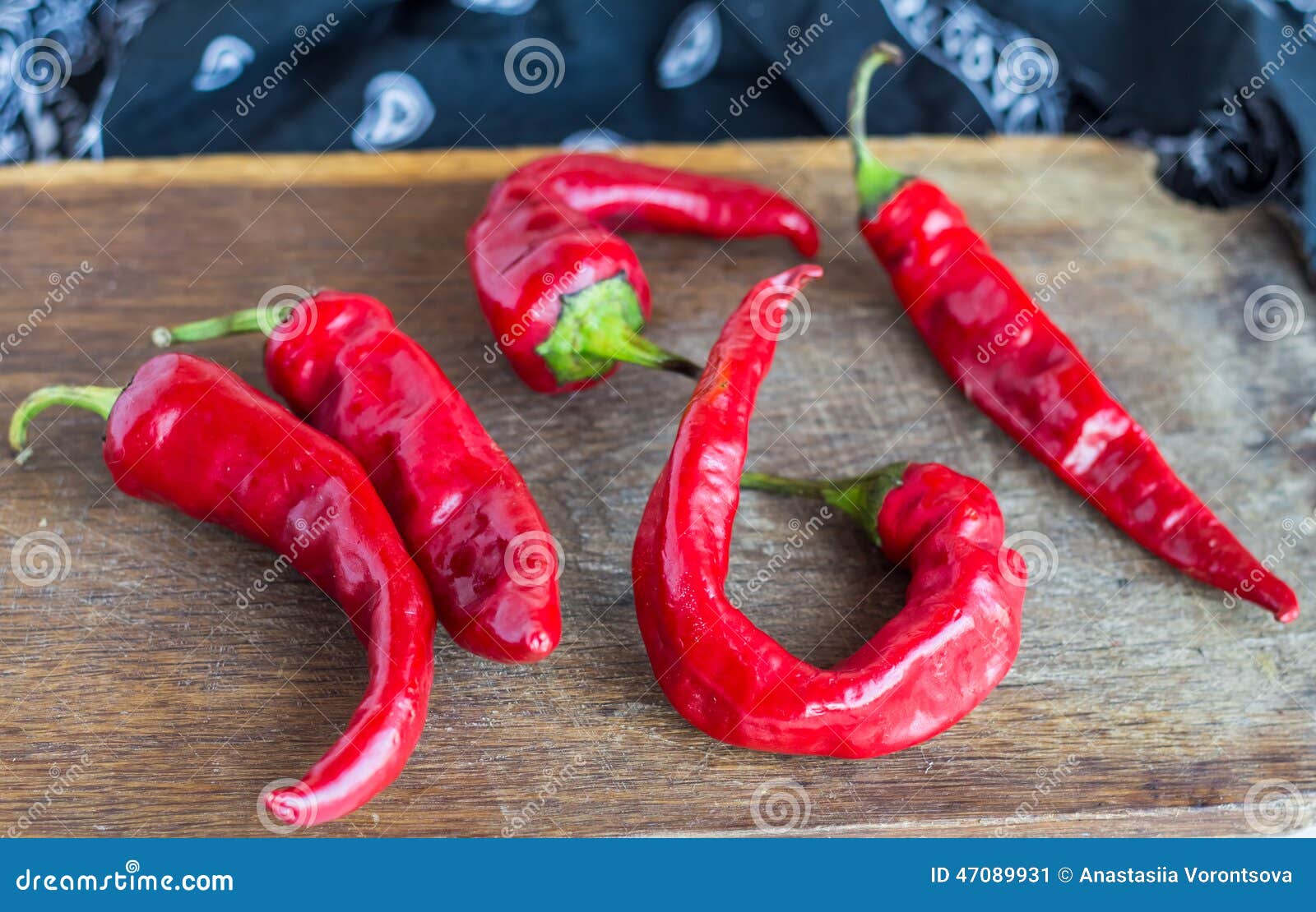 Raw Chili Pepper on a Cutting Board, Raw Food Stock Image - Image of ...