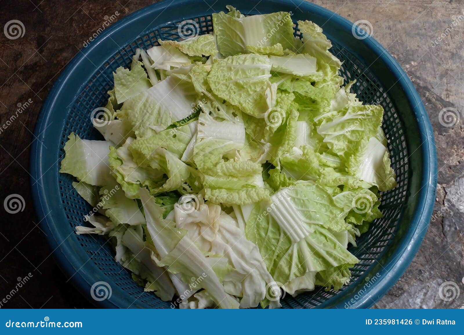 Raw Chinese Cabbage that Have Been Cut into Pieces Placed in Plastic ...