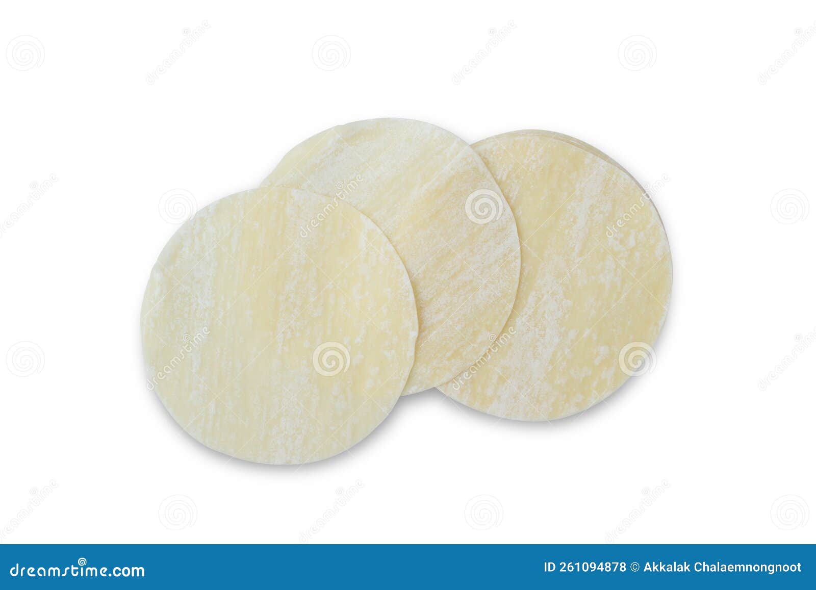 Raw Chinese Dumpling Skins with Flour Stock Photo - Image of chopstick ...