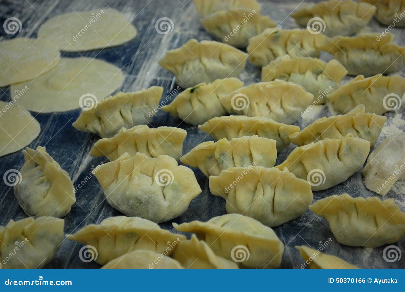 Raw chinese dumplings stock photo. Image of chinese, delicious - 50370166