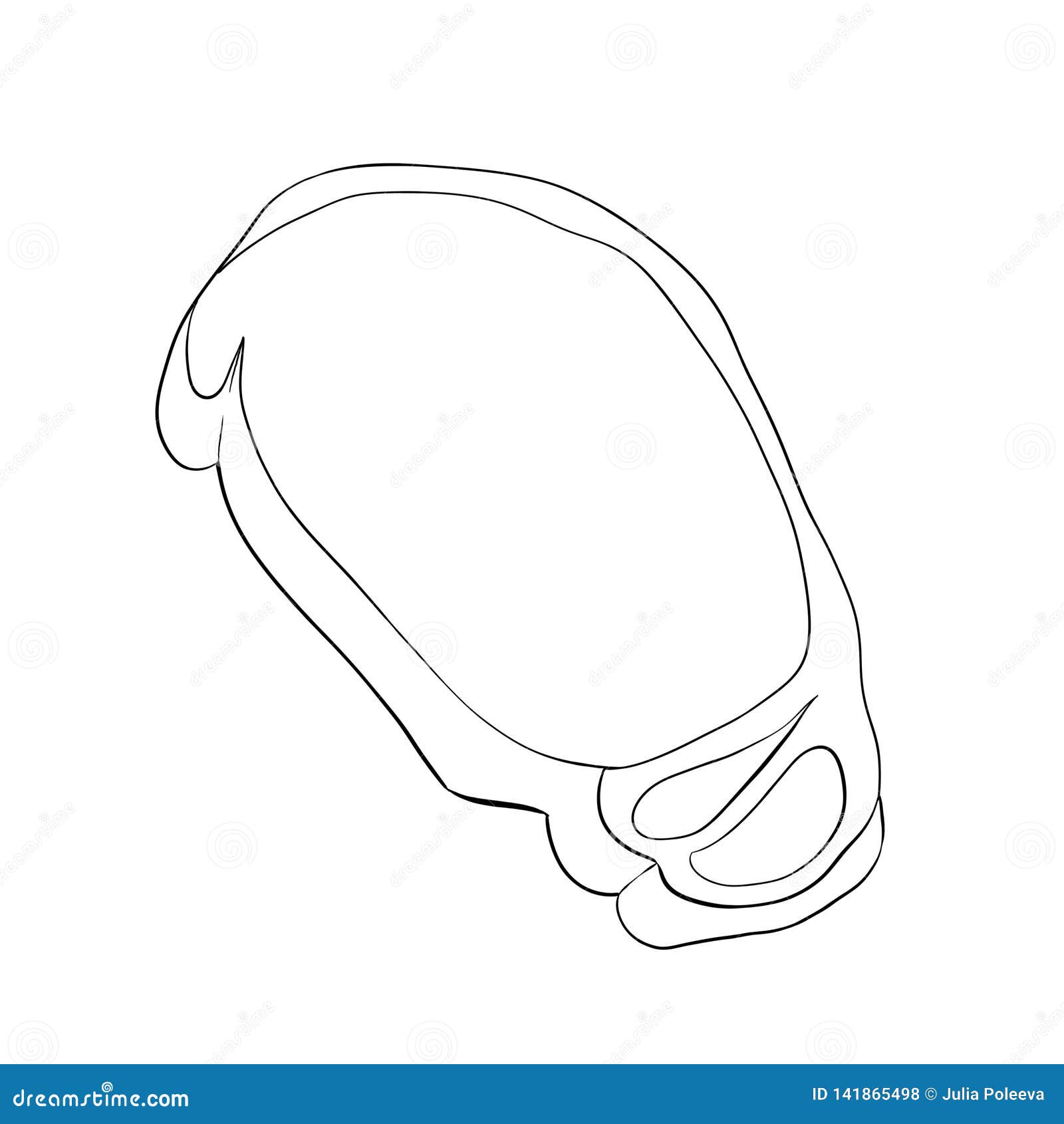 Raw Chop. Illustration Isolated on White Background Stock Illustration ...