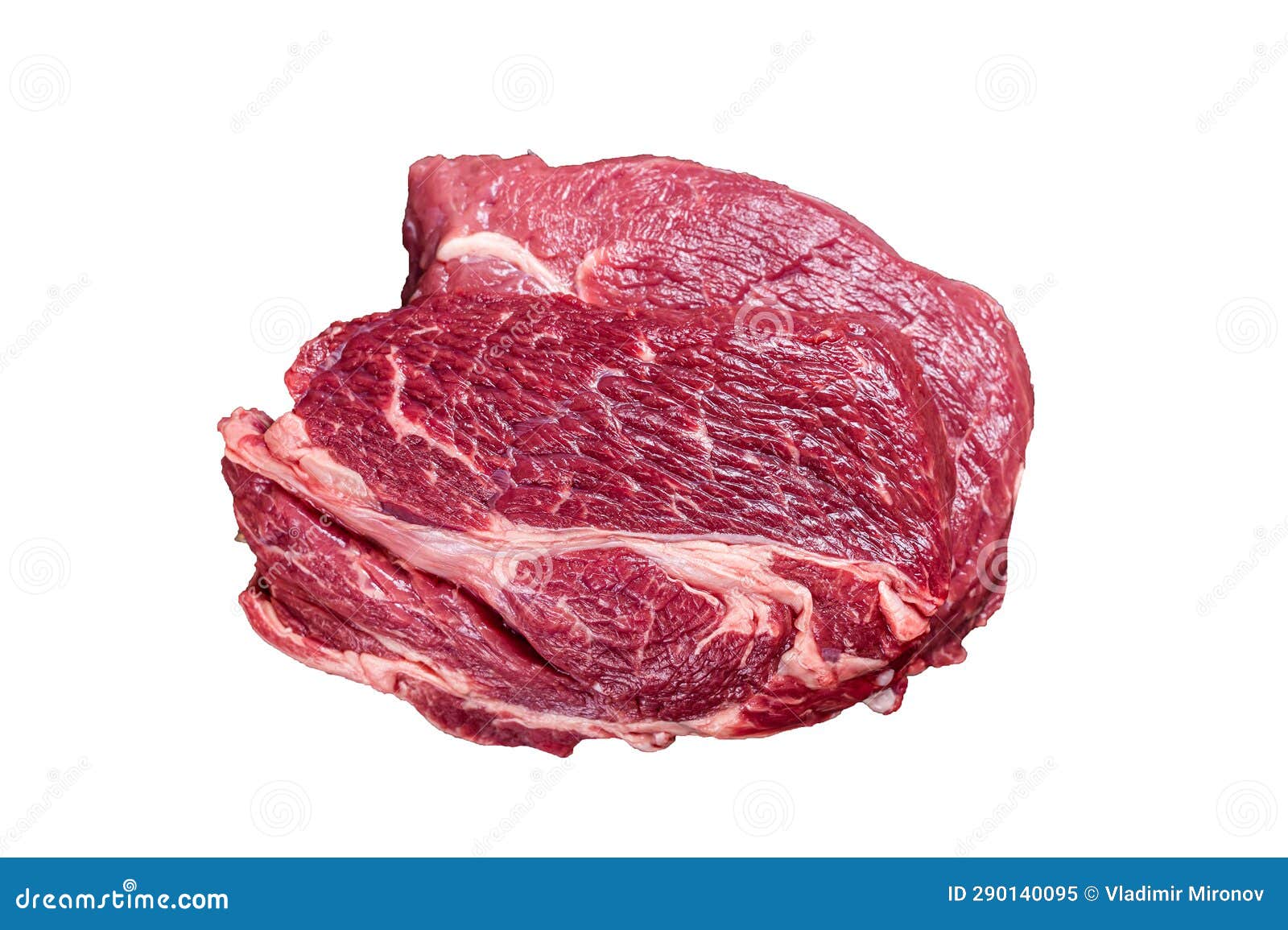 Raw Chuck Eye Roll Beef Steak on Butcher Table. High Quality Isolate ...