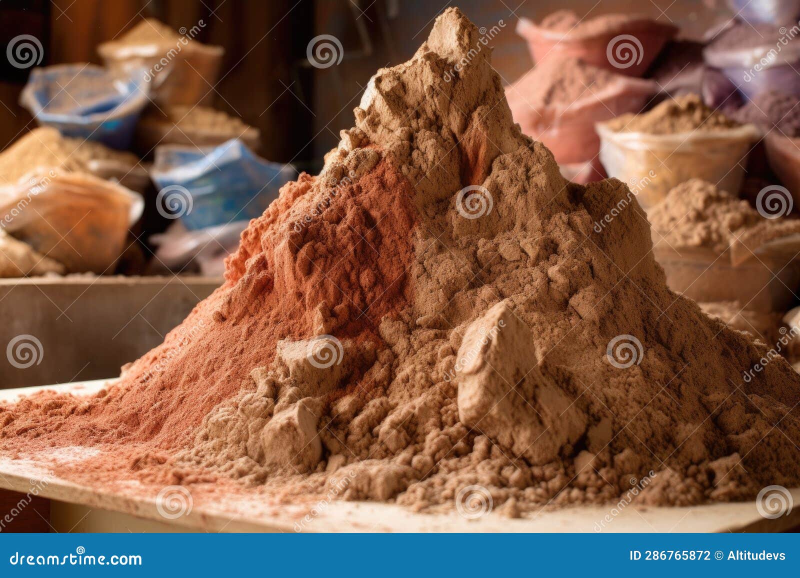 Raw Clay Material in a Pile Ready for Shaping Stock Photo - Image of ...