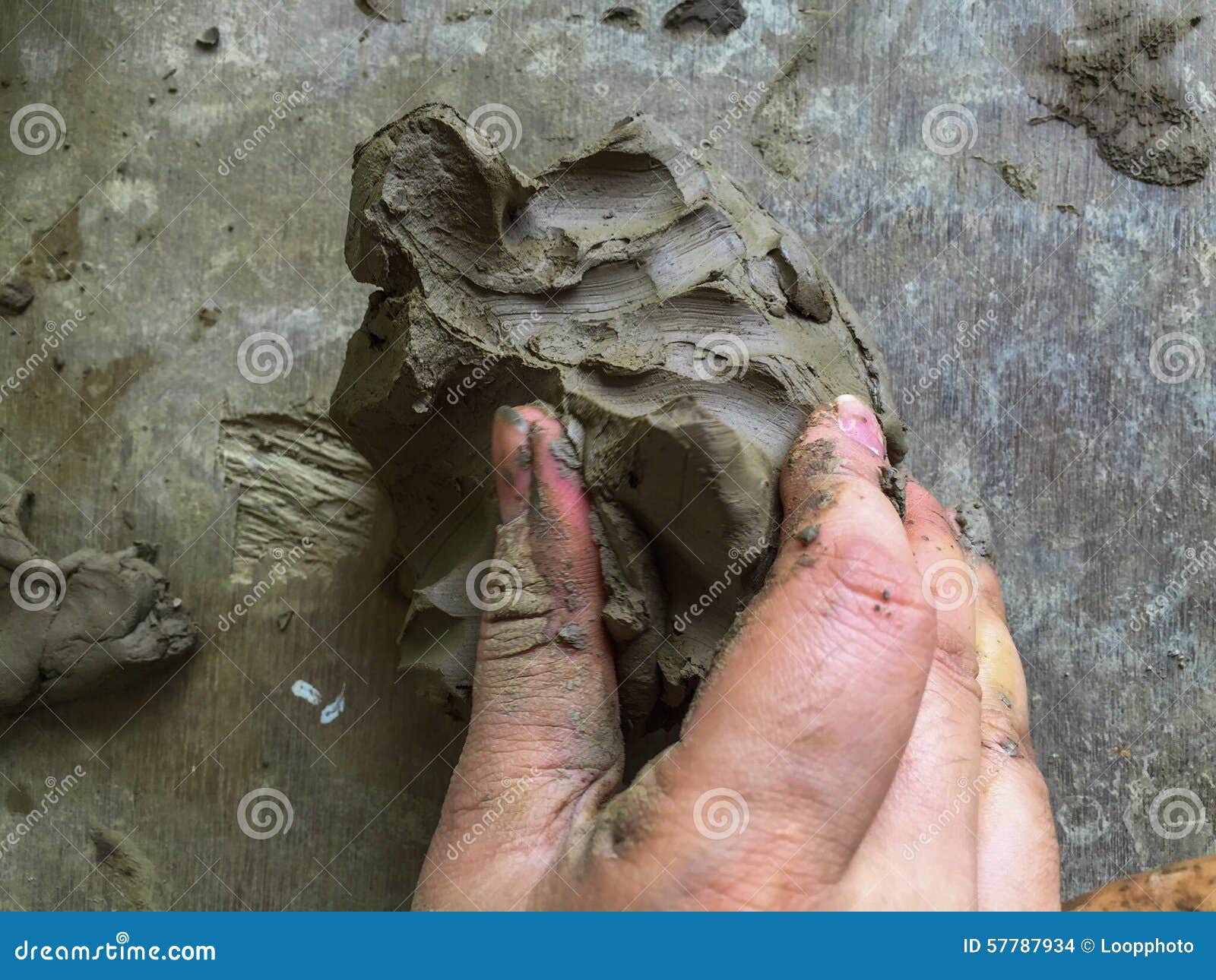 Raw clay stock photo. Image of craft, hand, clay, artistic - 57787934