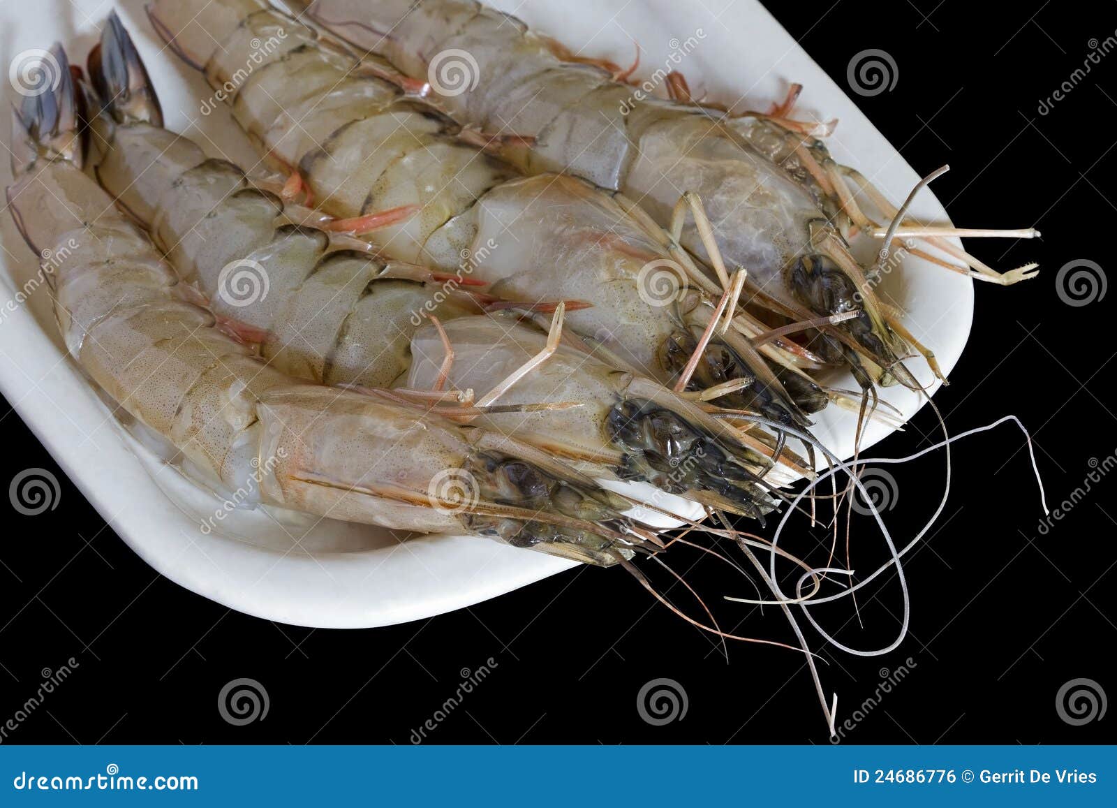 Raw cleaned prawns stock photo. Image of seafood, food - 24686776