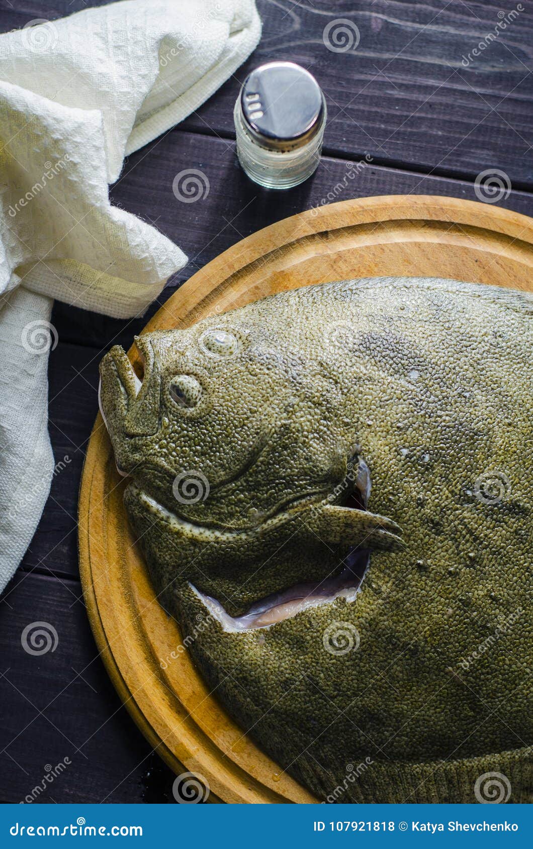Raw flounder fish stock photo. Image of animal, full - 107921818