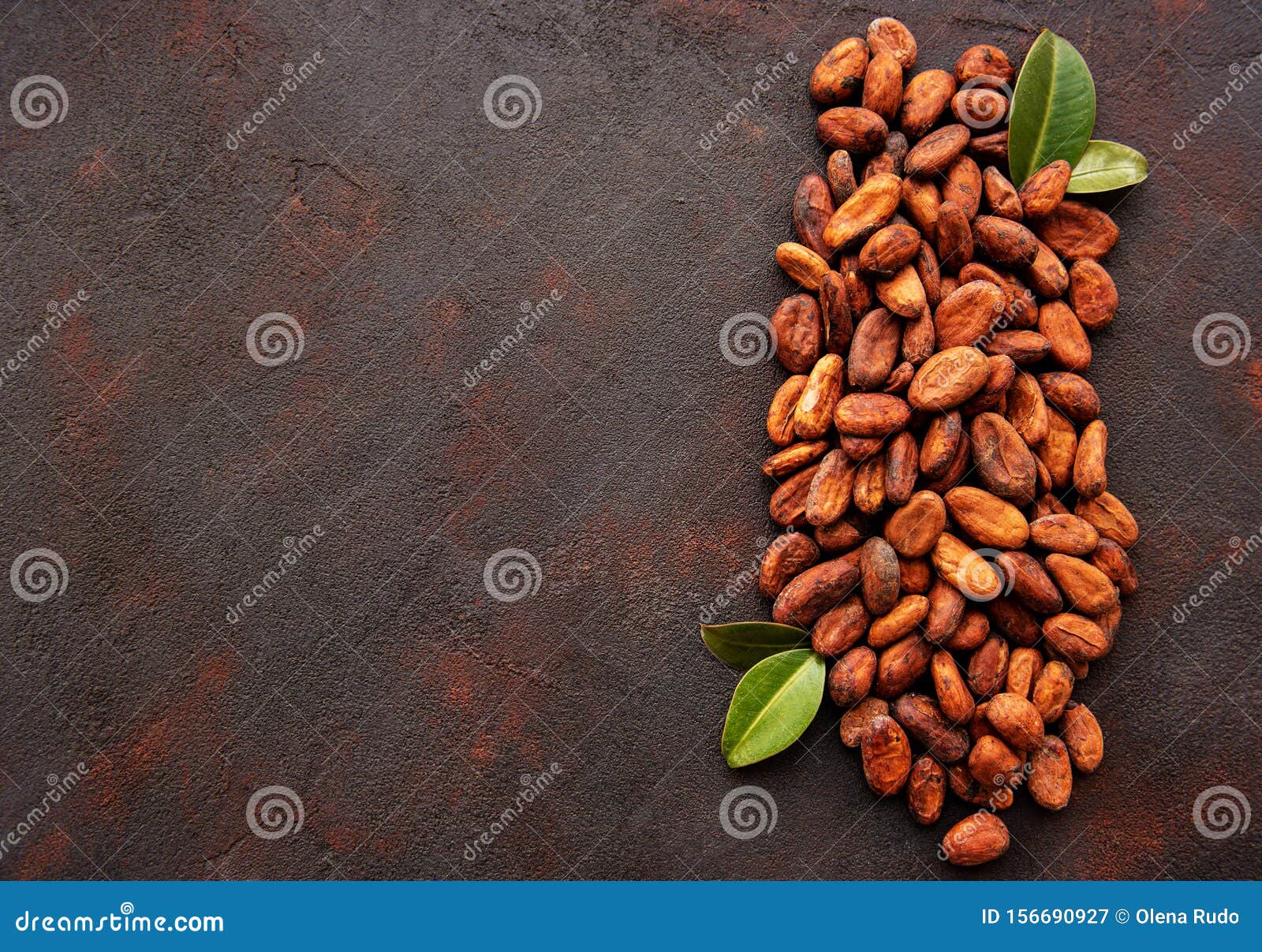 Raw cocoa beans stock image. Image of diet, beans, health - 156690927