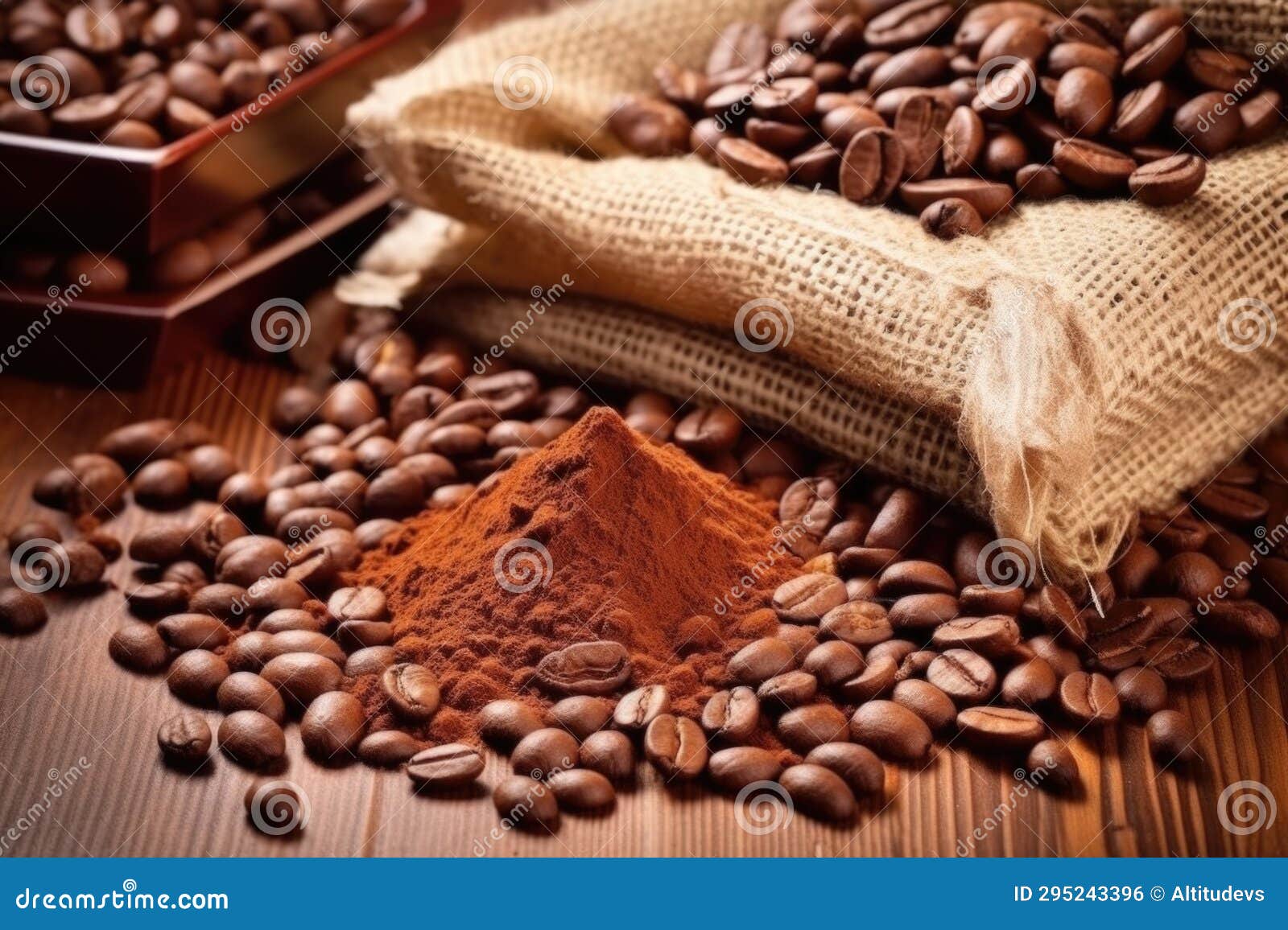 Raw Cocoa Beans Spread Out on Porous Sack Material Stock Photo - Image ...