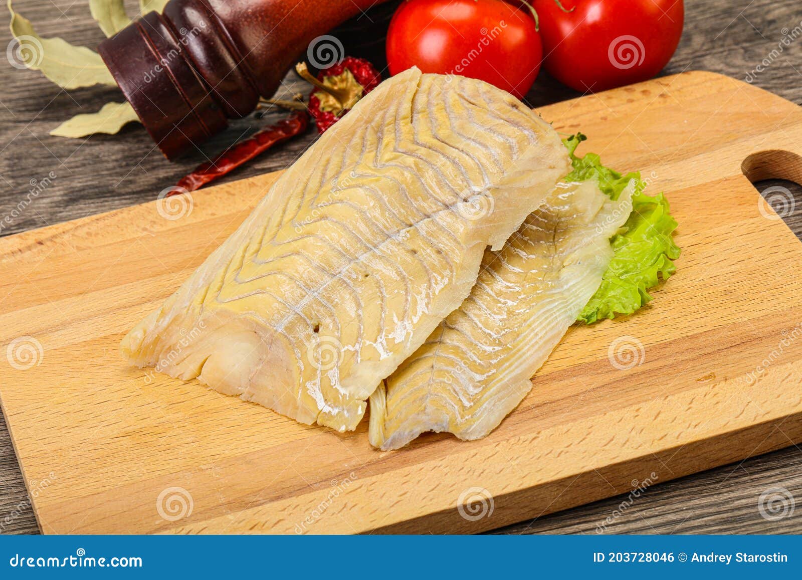Raw cod fish for cooking stock photo. Image of pepper - 203728046