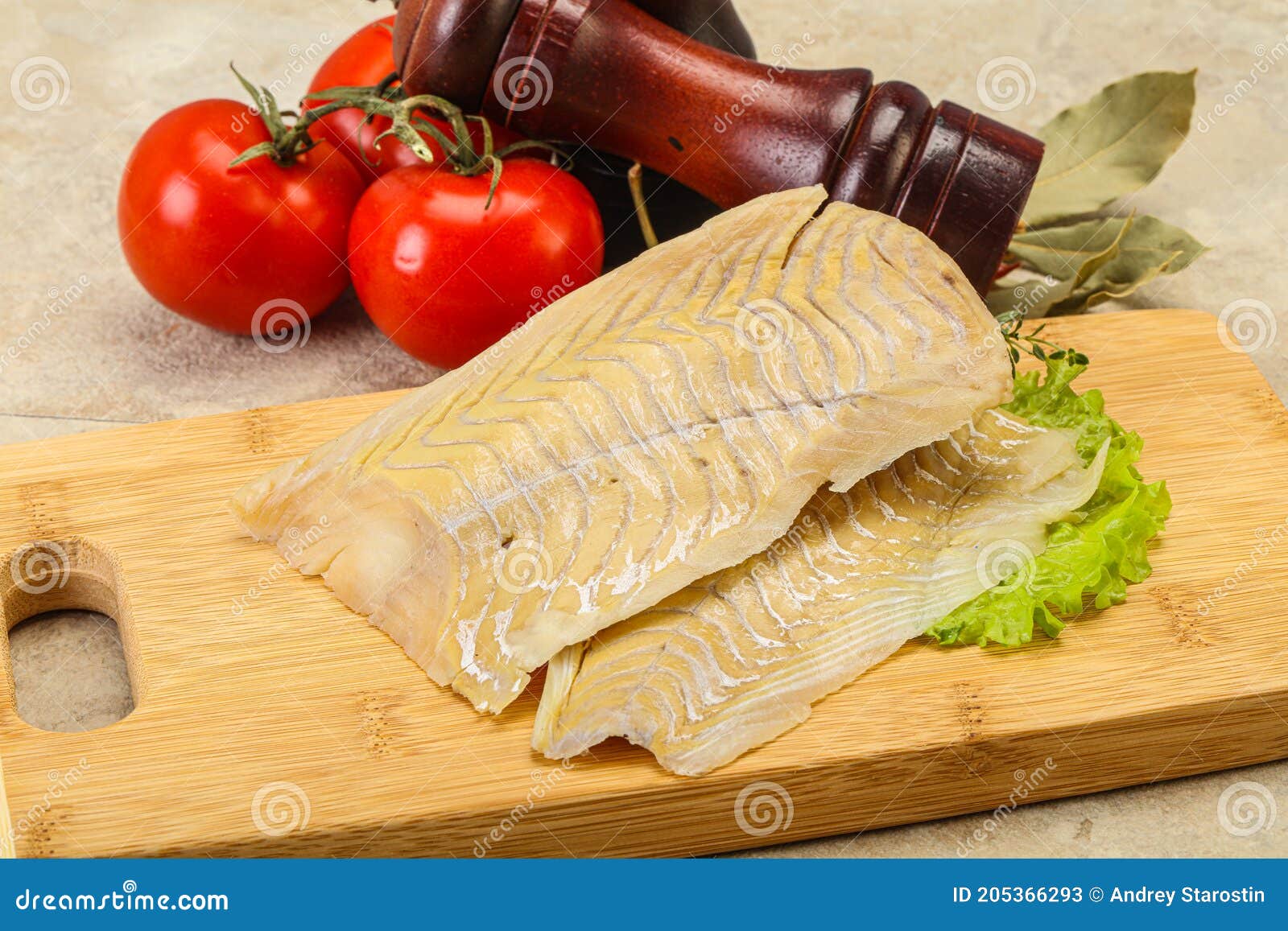 Raw cod fish for cooking stock image. Image of pepper - 205366293