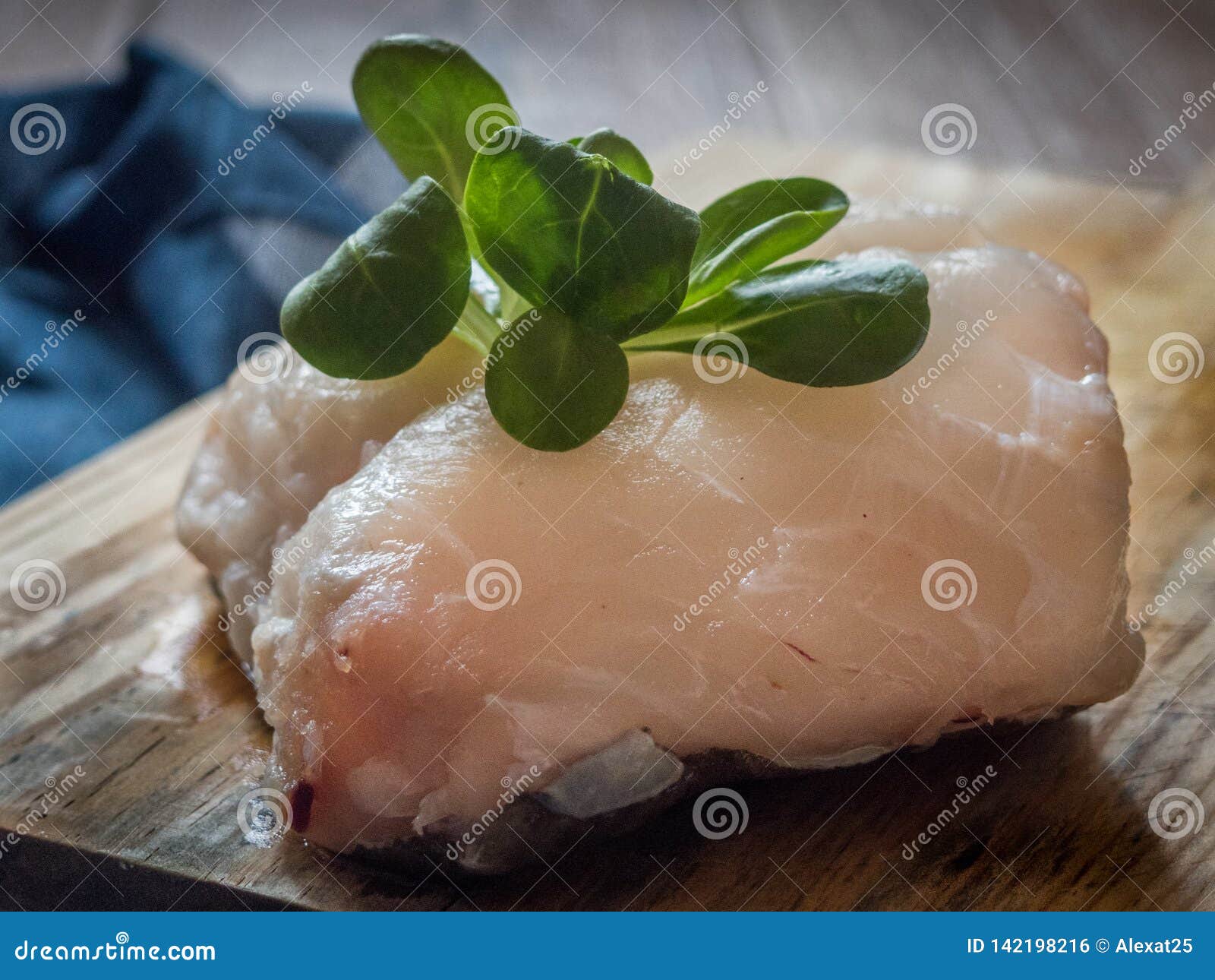 Cod on a table stock photo. Image of fillet, cooking - 142198216