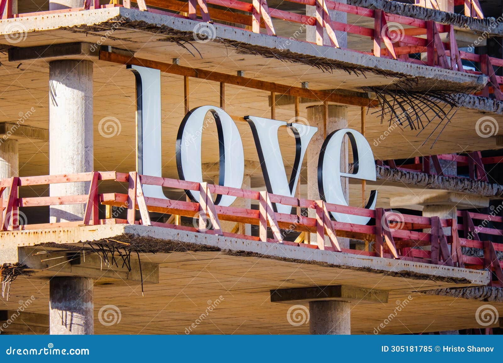 Raw Construction Building, Not Finished Stock Image - Image of metal ...