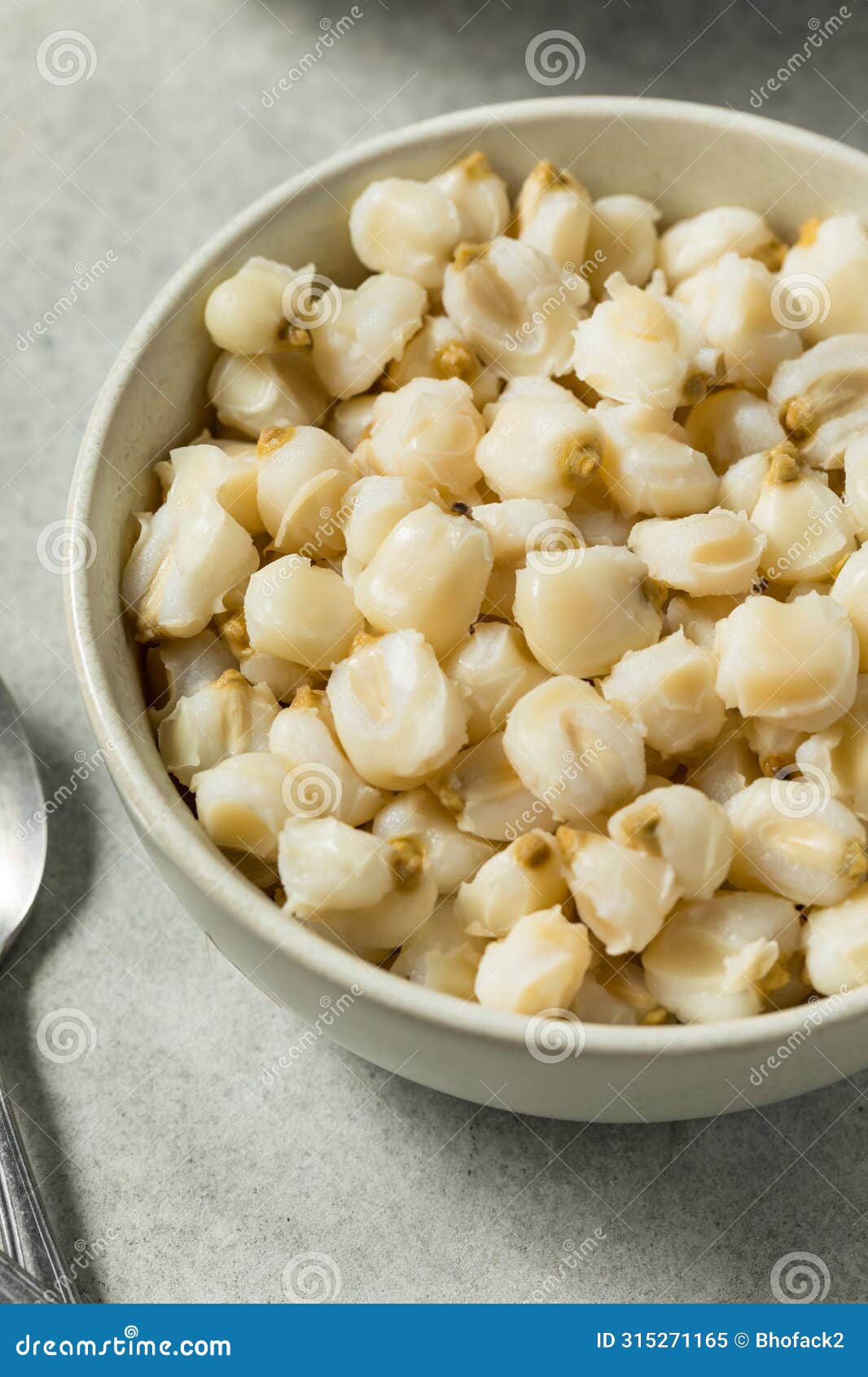Raw Cooked White Mexican Hominy Corn Stock Image - Image of food ...