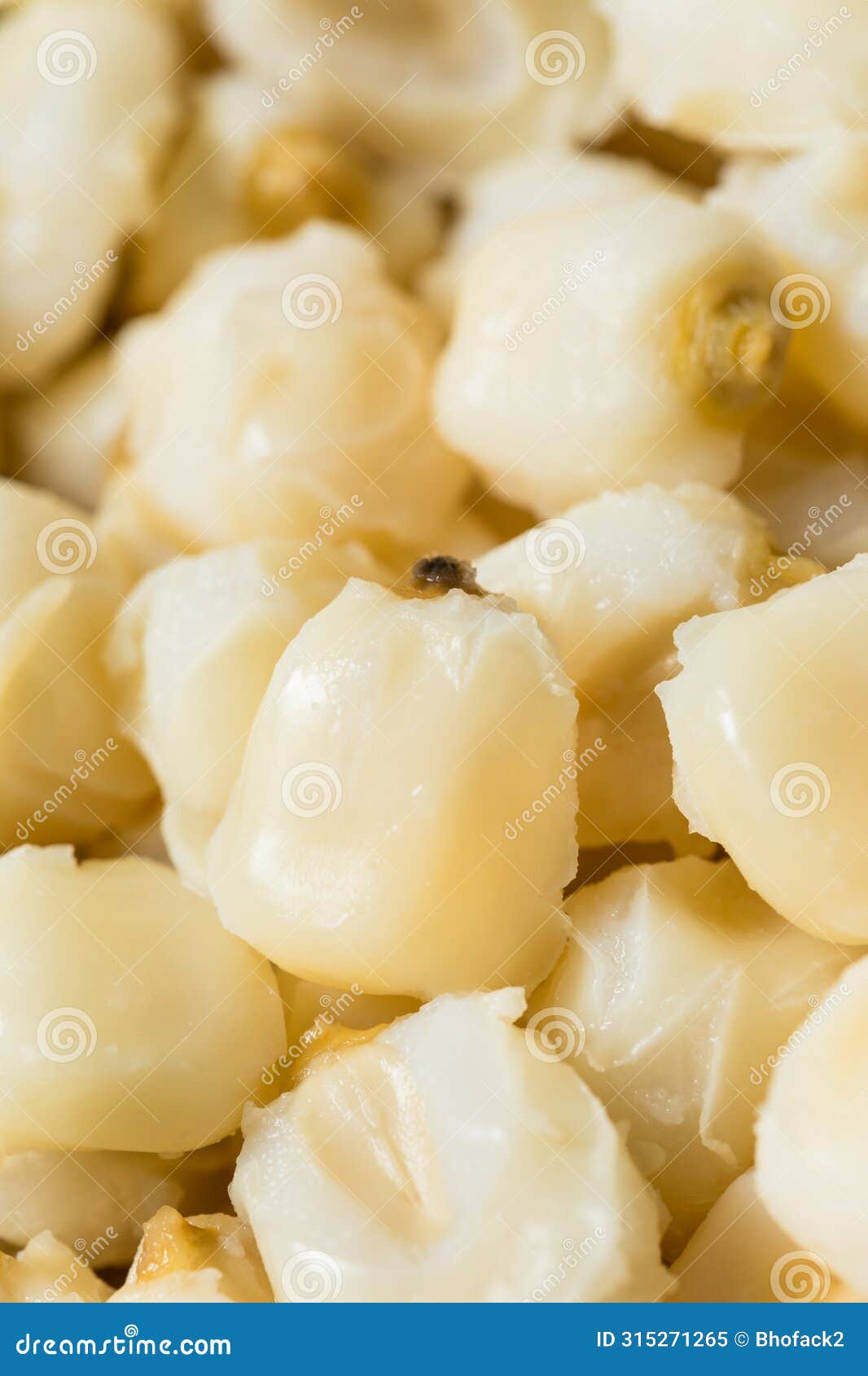 Raw Cooked White Mexican Hominy Corn Stock Image - Image of wooden ...