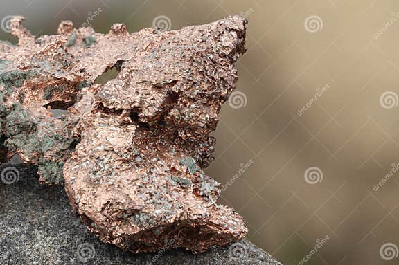 Raw Copper Ore Sample. Rocky Natural Background Stock Image - Image of ...